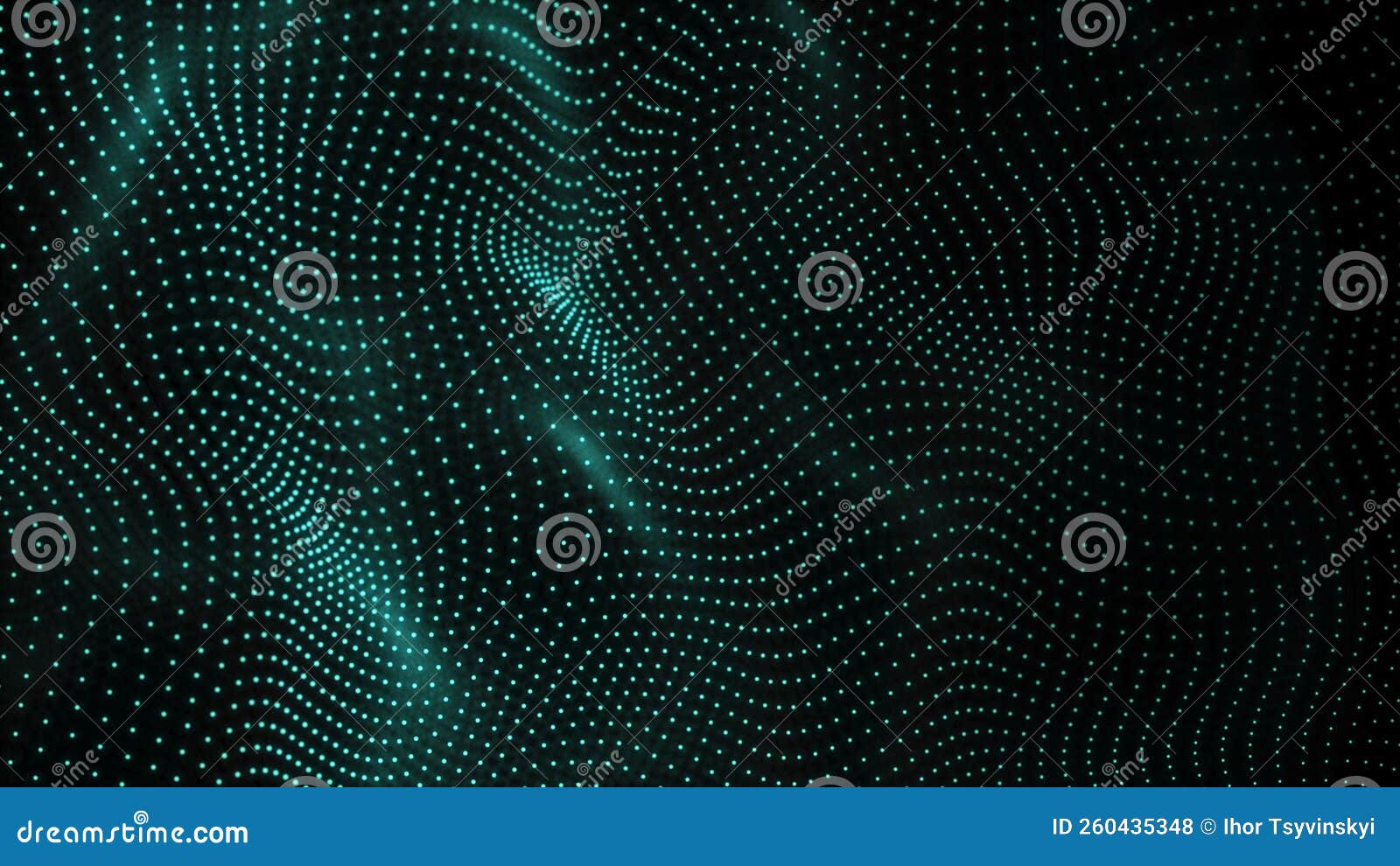 Digital Wave with Many Dots. Abstract Backdrop of Dynamic Wave ...