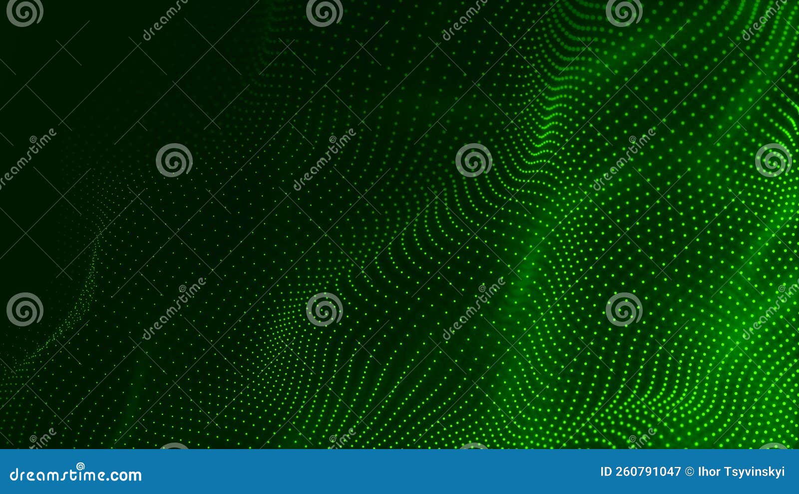 Digital Wave with Many Dots. Abstract Backdrop of Dynamic Wave ...