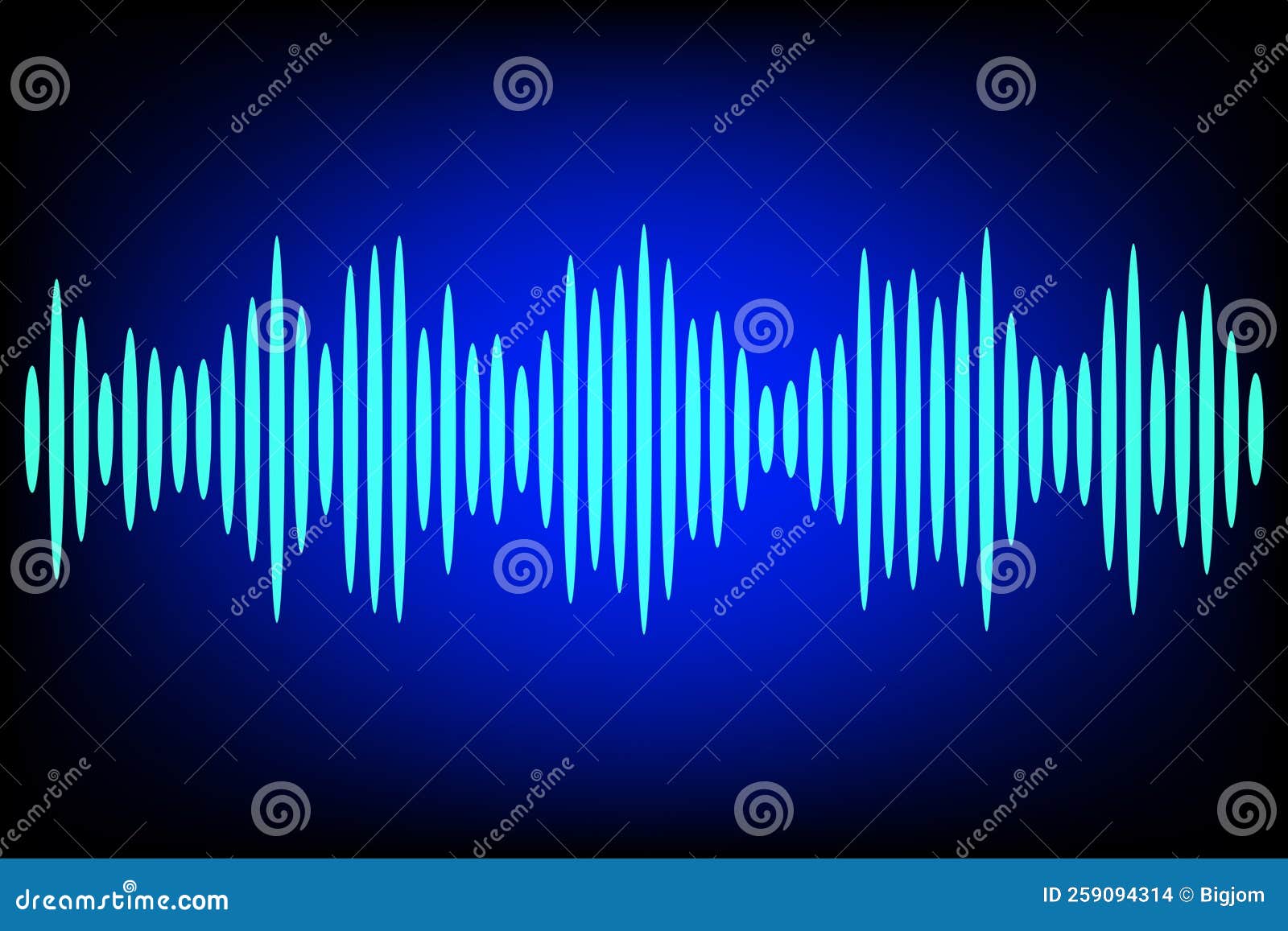 Digital Wave Sound Waves Digital Equalizer. Vector Illustration ...