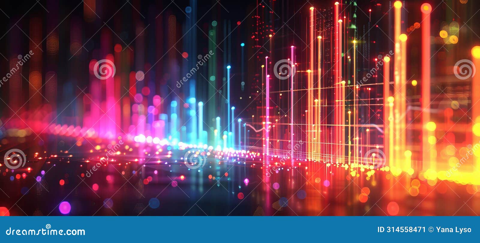Digital Wave Spectrum with Dynamic Particle System in a Data Flow Visualization. Conceptual ...
