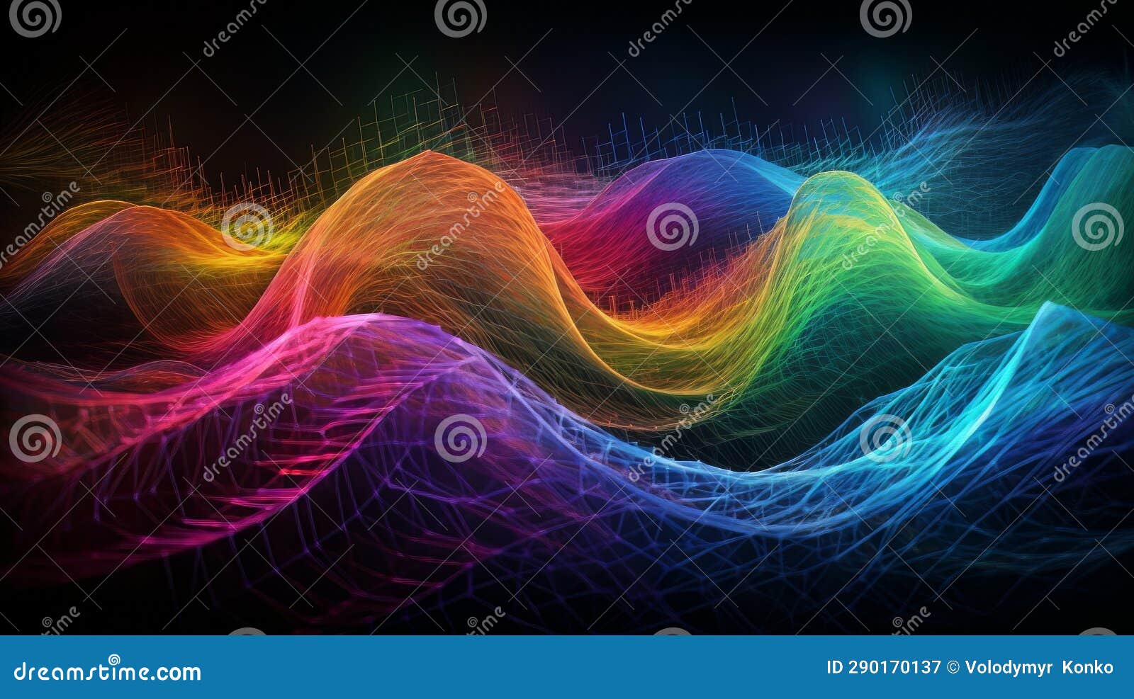 Digital Wave Wallpaper with Generative Ai. Generative Ai Stock Image ...
