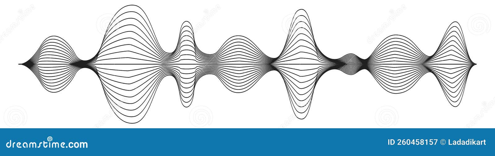 Digital Waveform. Audio Record Shape Stock Vector - Illustration of ...