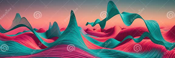 Digital Waveforms Fluctuating and Transforming Across the Screen Stock ...