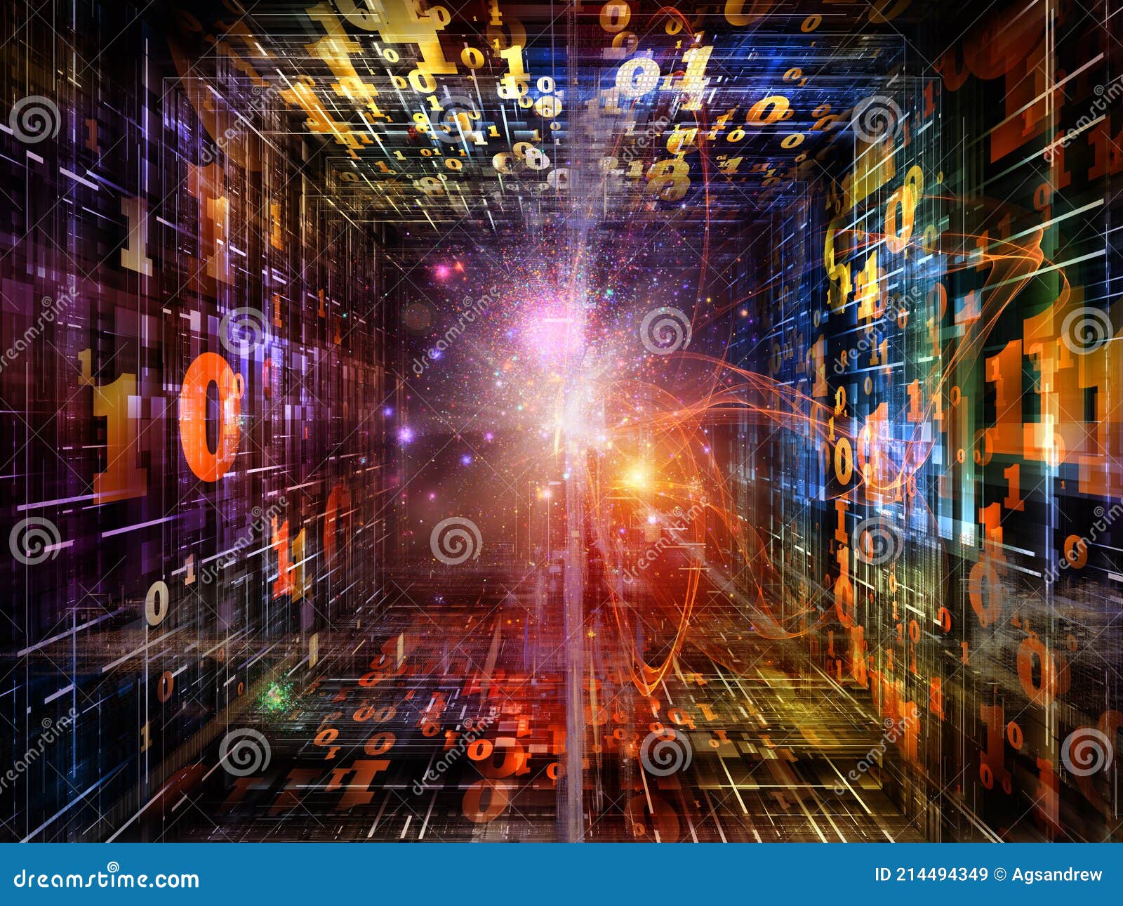 Digital Way stock illustration. Illustration of code - 214494349
