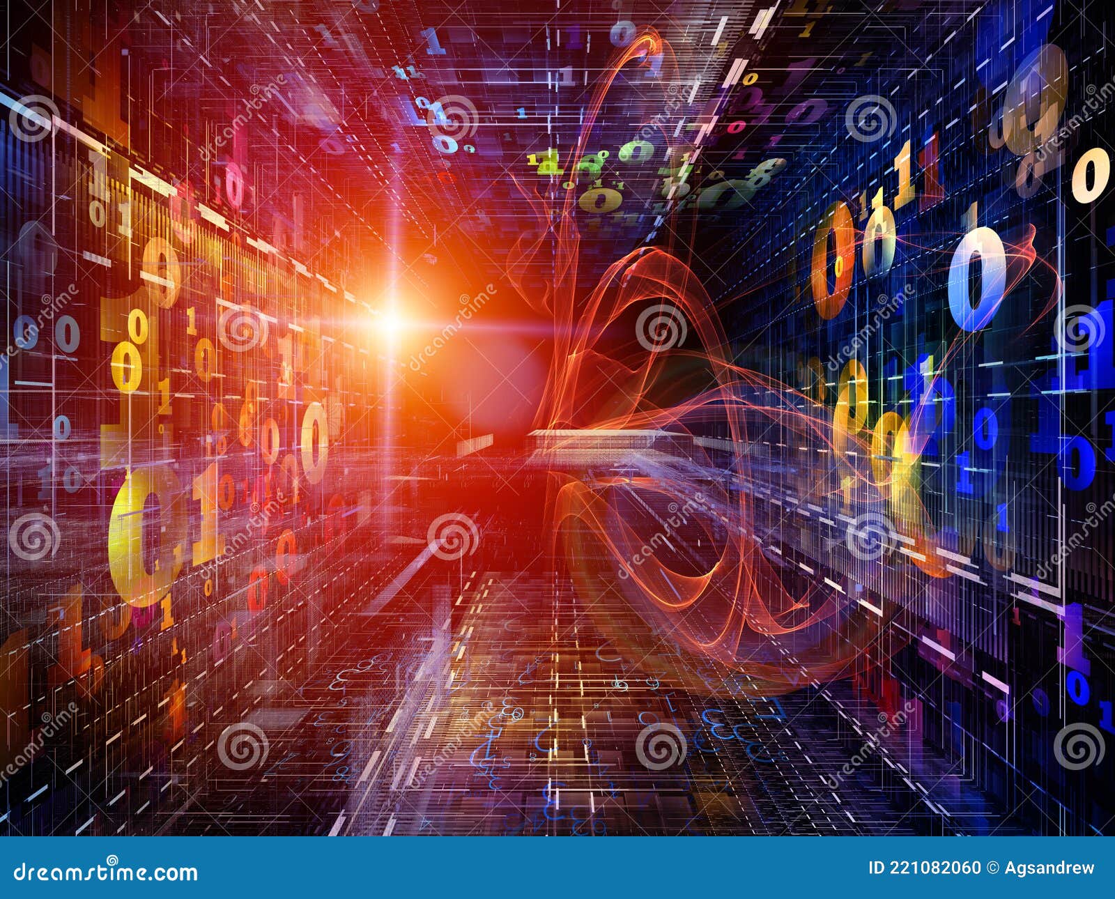 Digital Way stock illustration. Illustration of number - 221082060