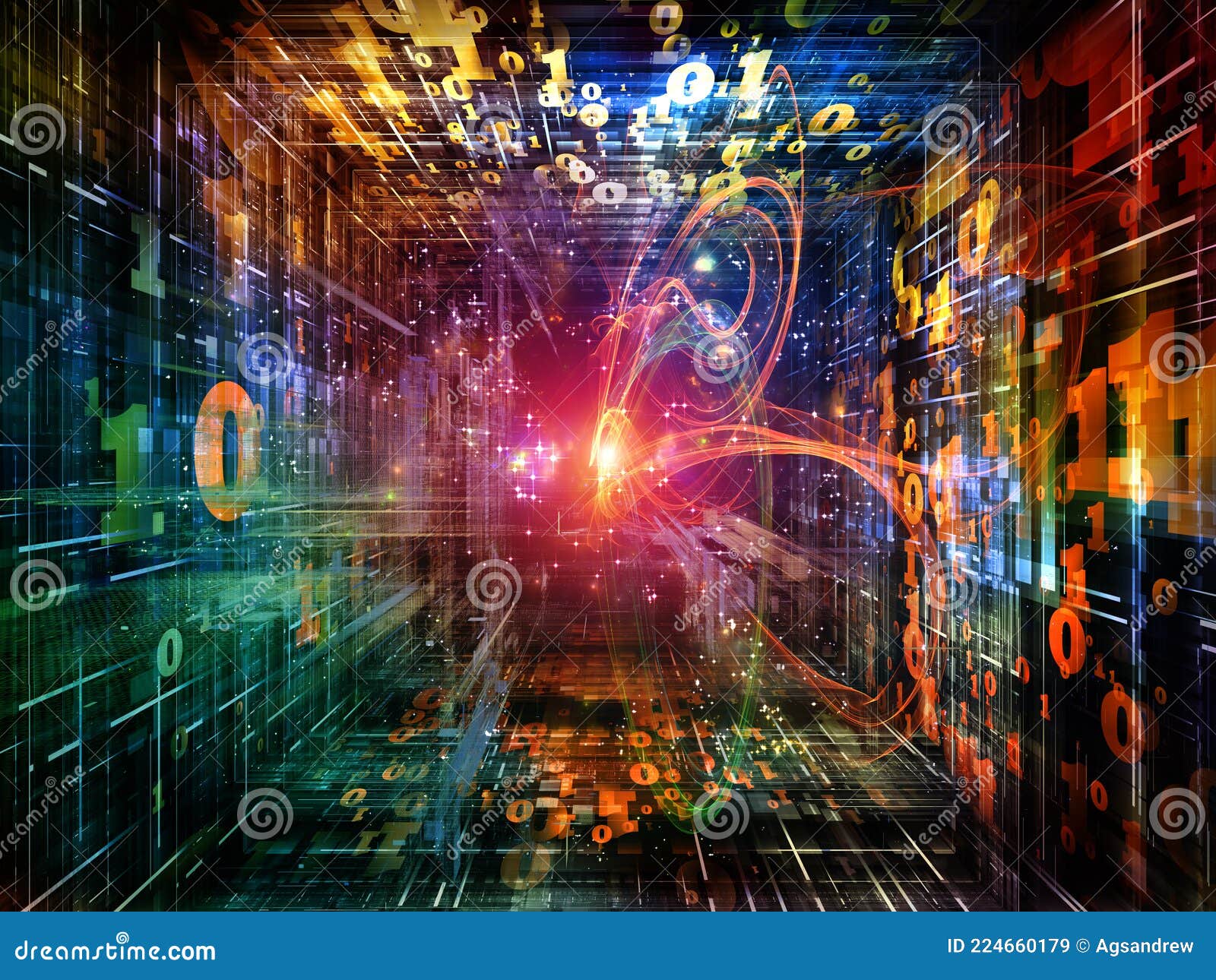 Digital Way stock illustration. Illustration of information - 224660179