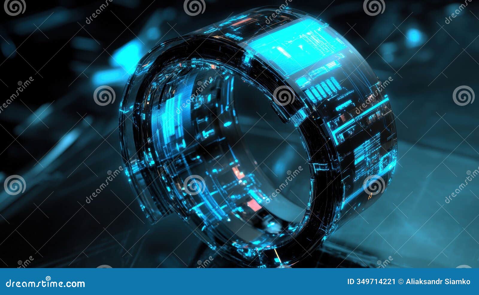 Digital Wearable Device Representing Innovative Tech Advancements Stock ...