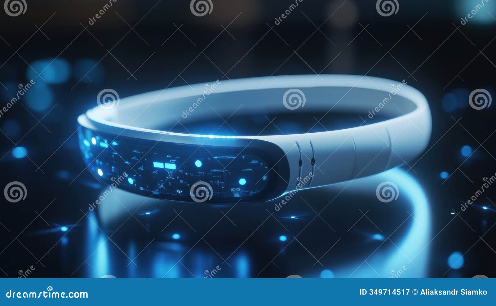 Digital Wearable Device Representing Innovative Tech Advancements Stock ...