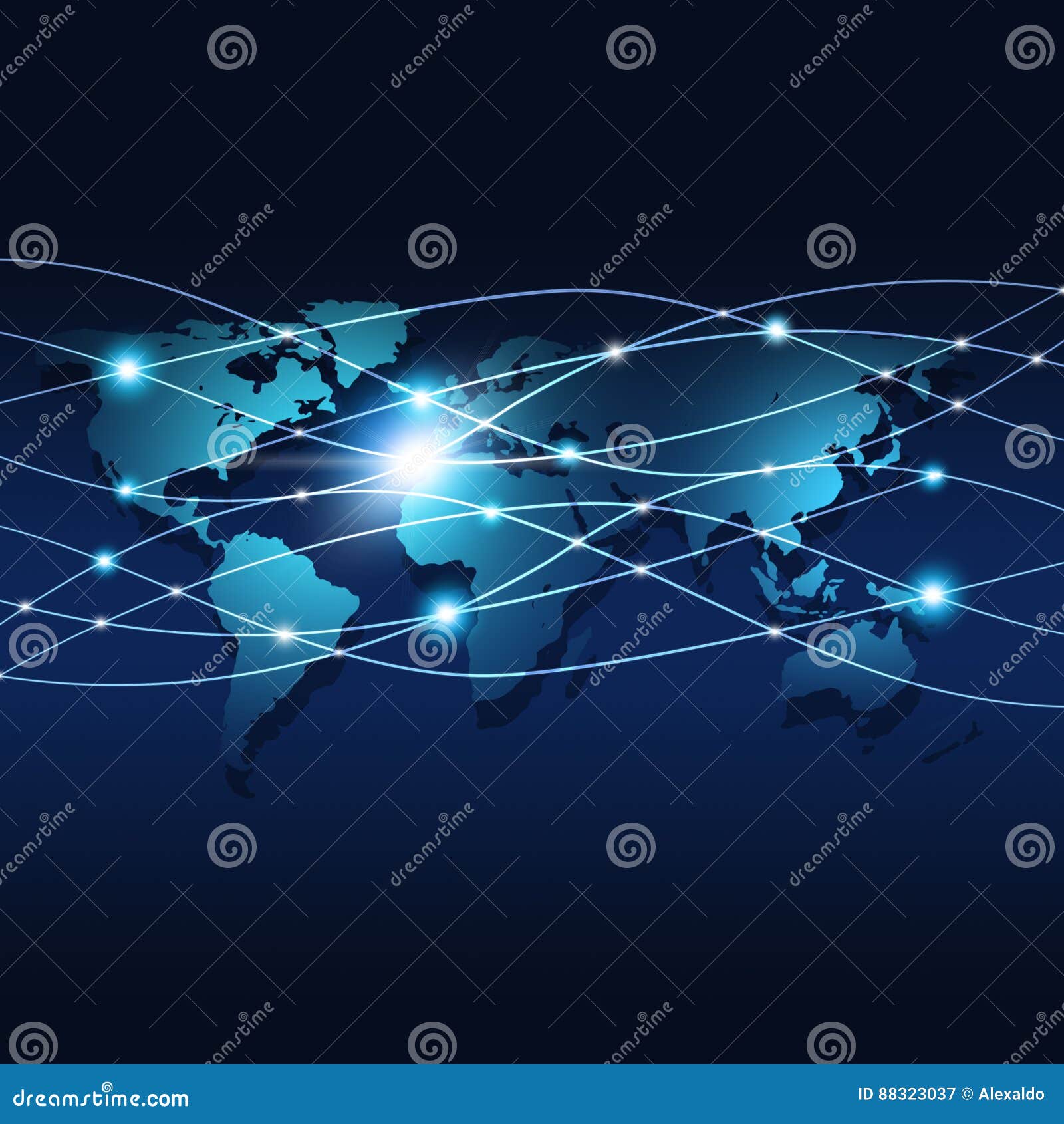 Digital Web Connections stock illustration. Illustration of internet ...