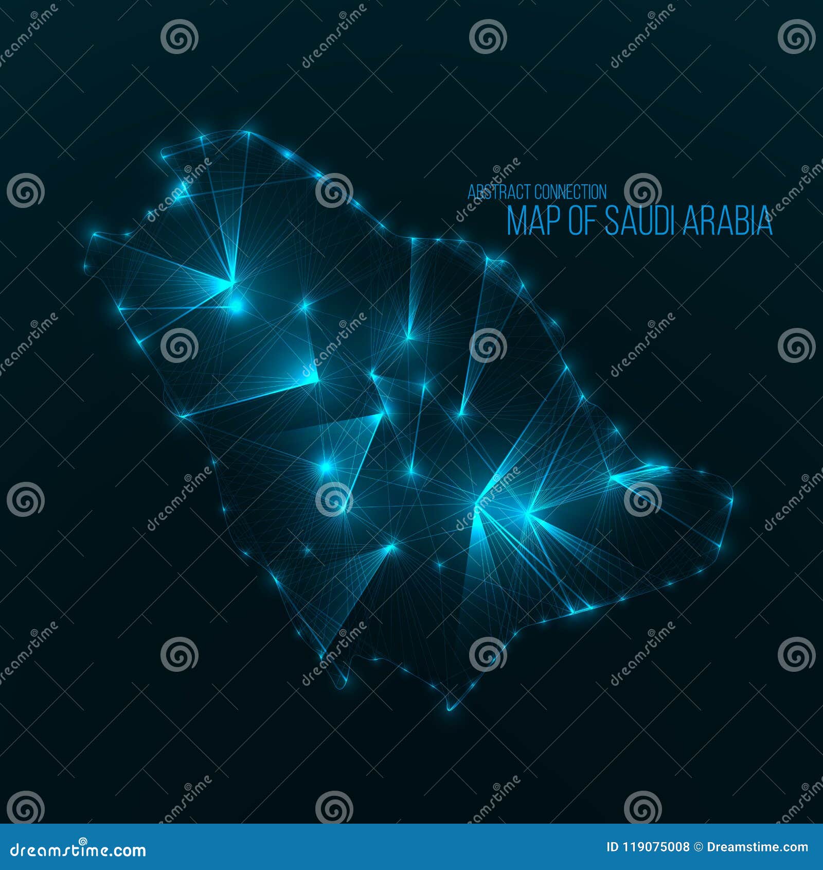 Digital web map of Saudi stock vector. Illustration of background ...