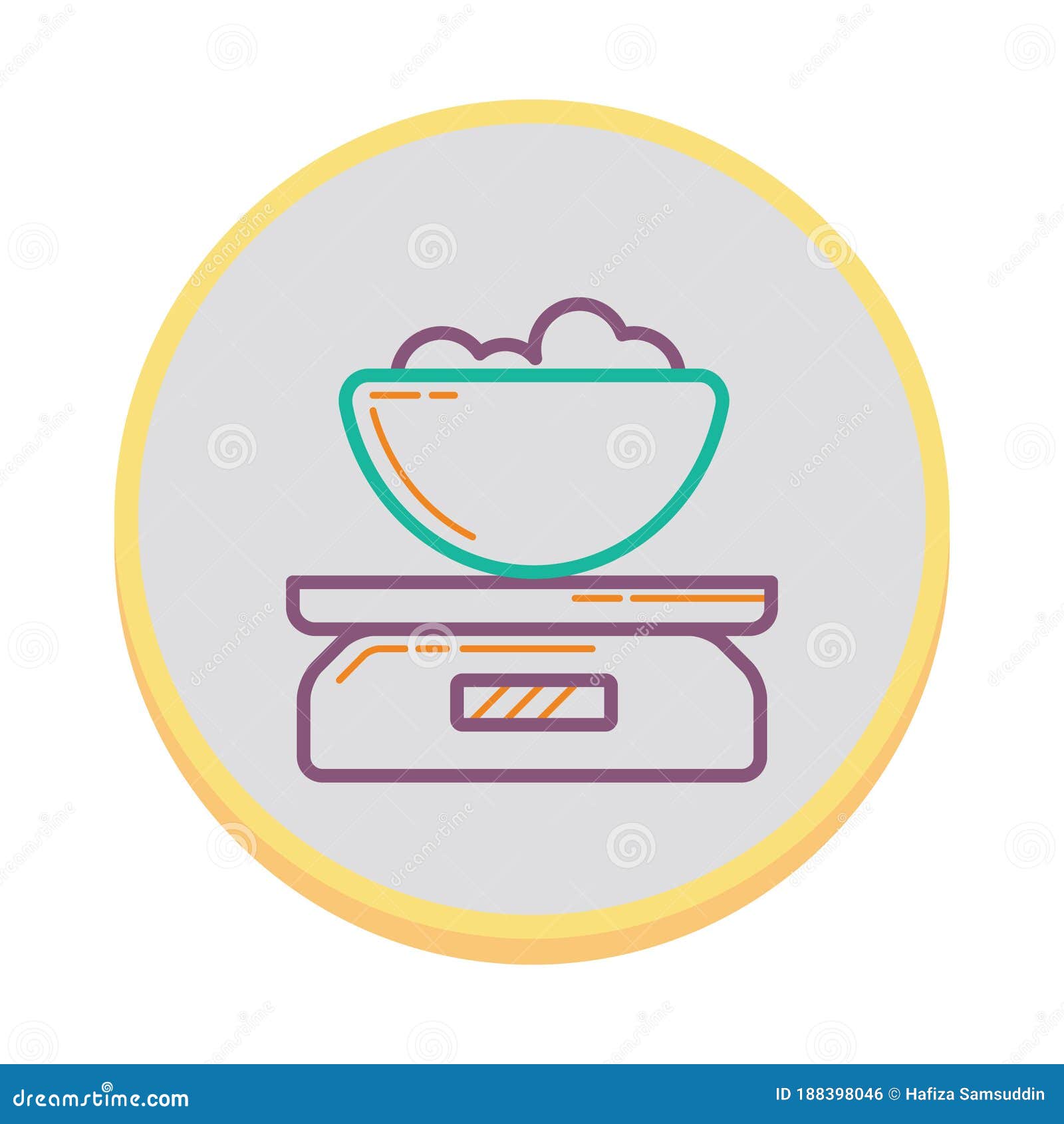 Digital Weighing Scale. Vector Illustration Decorative Design Stock ...