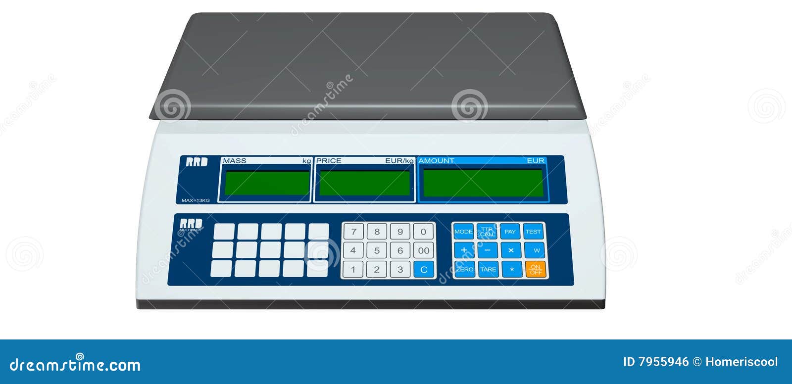 Digital weighing scales stock illustration. Illustration of meat - 7955946