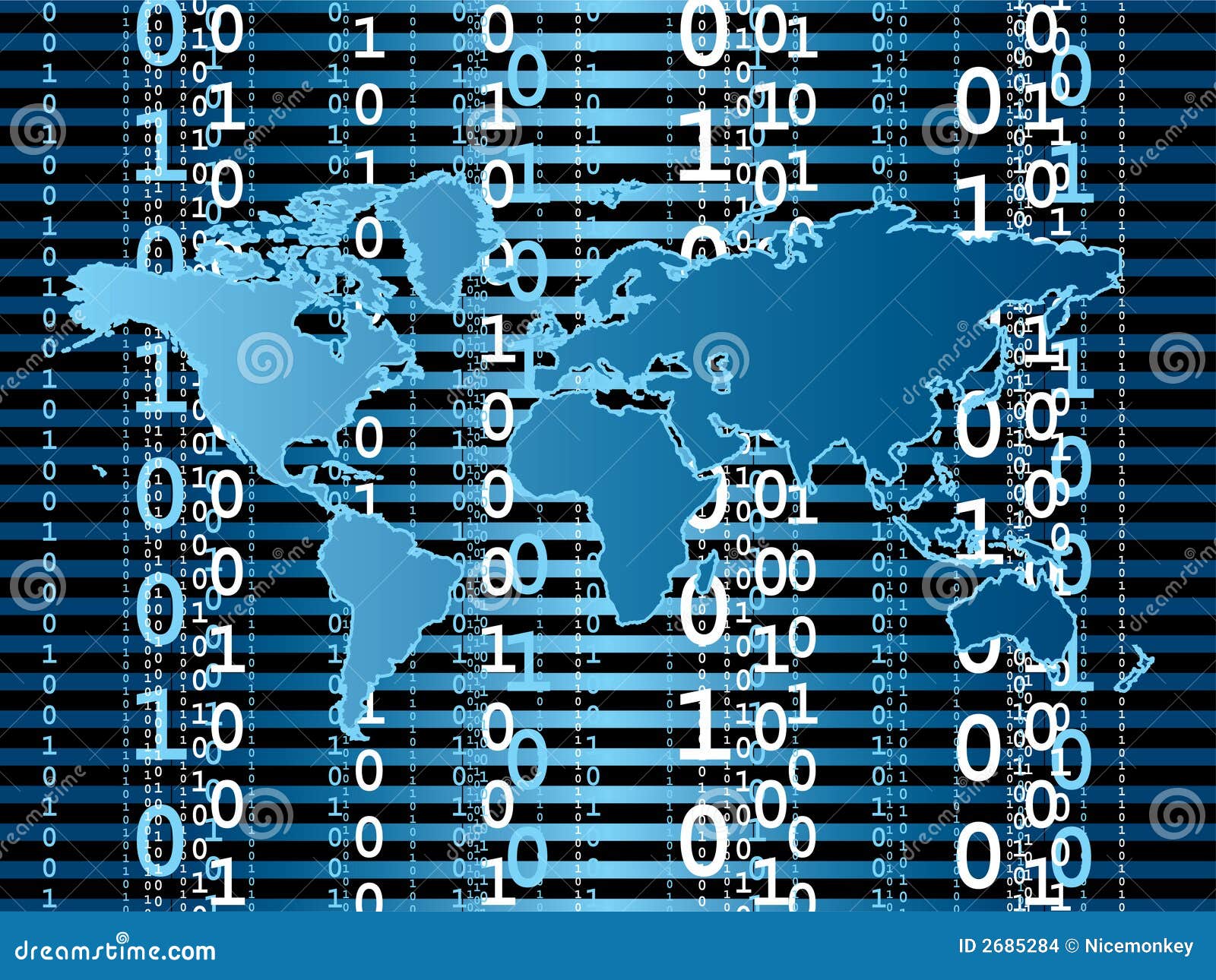 Digital-Welt vektor abbildung. Illustration von zukunft - 2685284