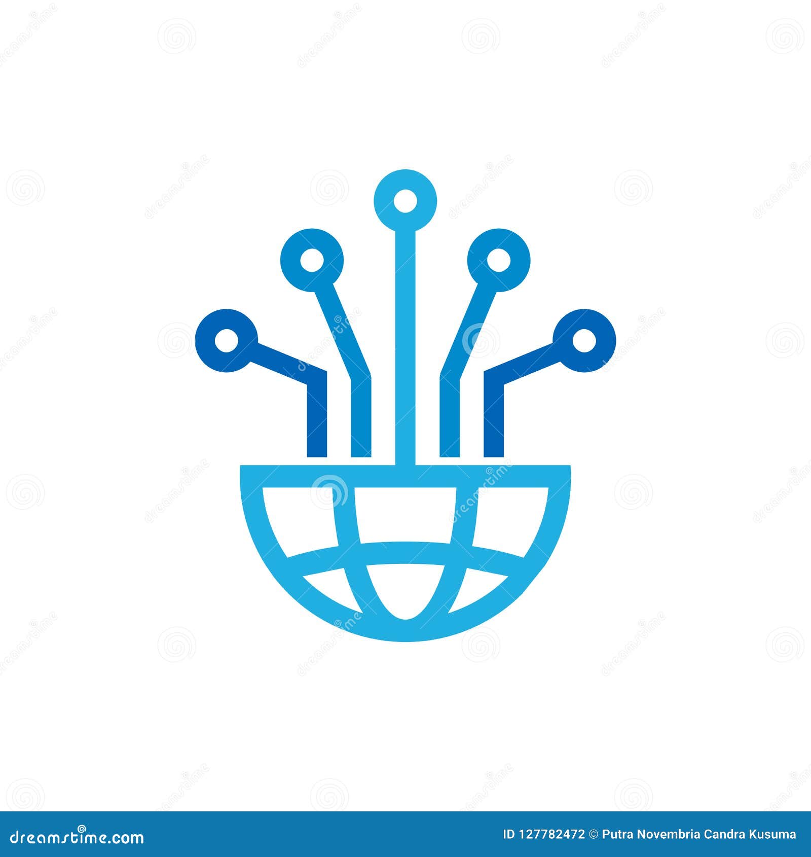 Digital-Welt Logo Icon Design Vektor Abbildung - Illustration von idee ...