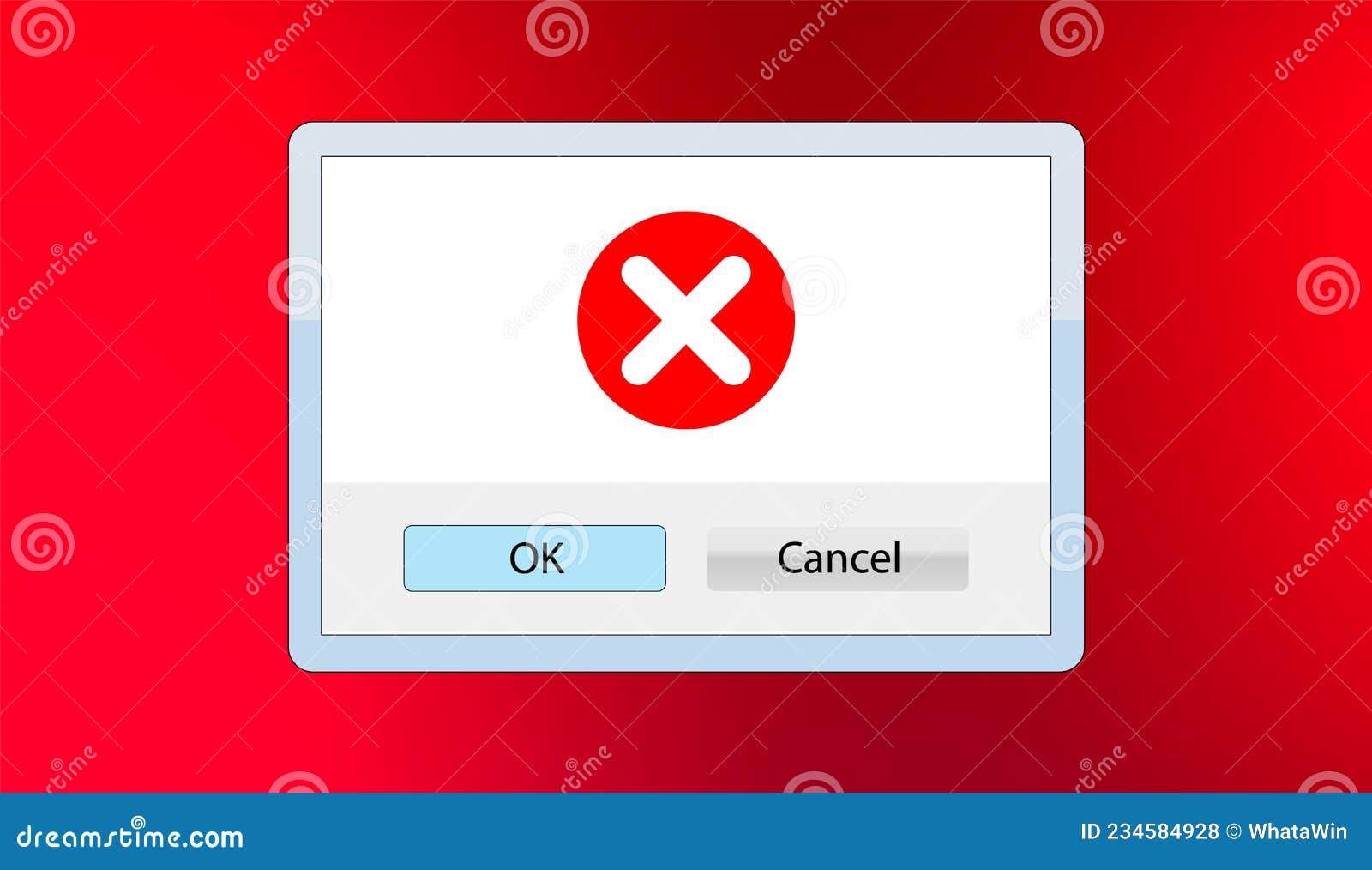 Digital Window with Warning Message. You Have Been Hacked User ...