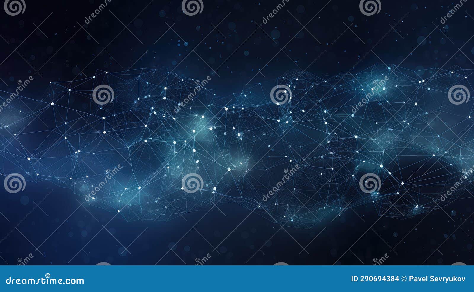 Digital Wireframe Network Abstract Stock Illustration - Illustration of ...