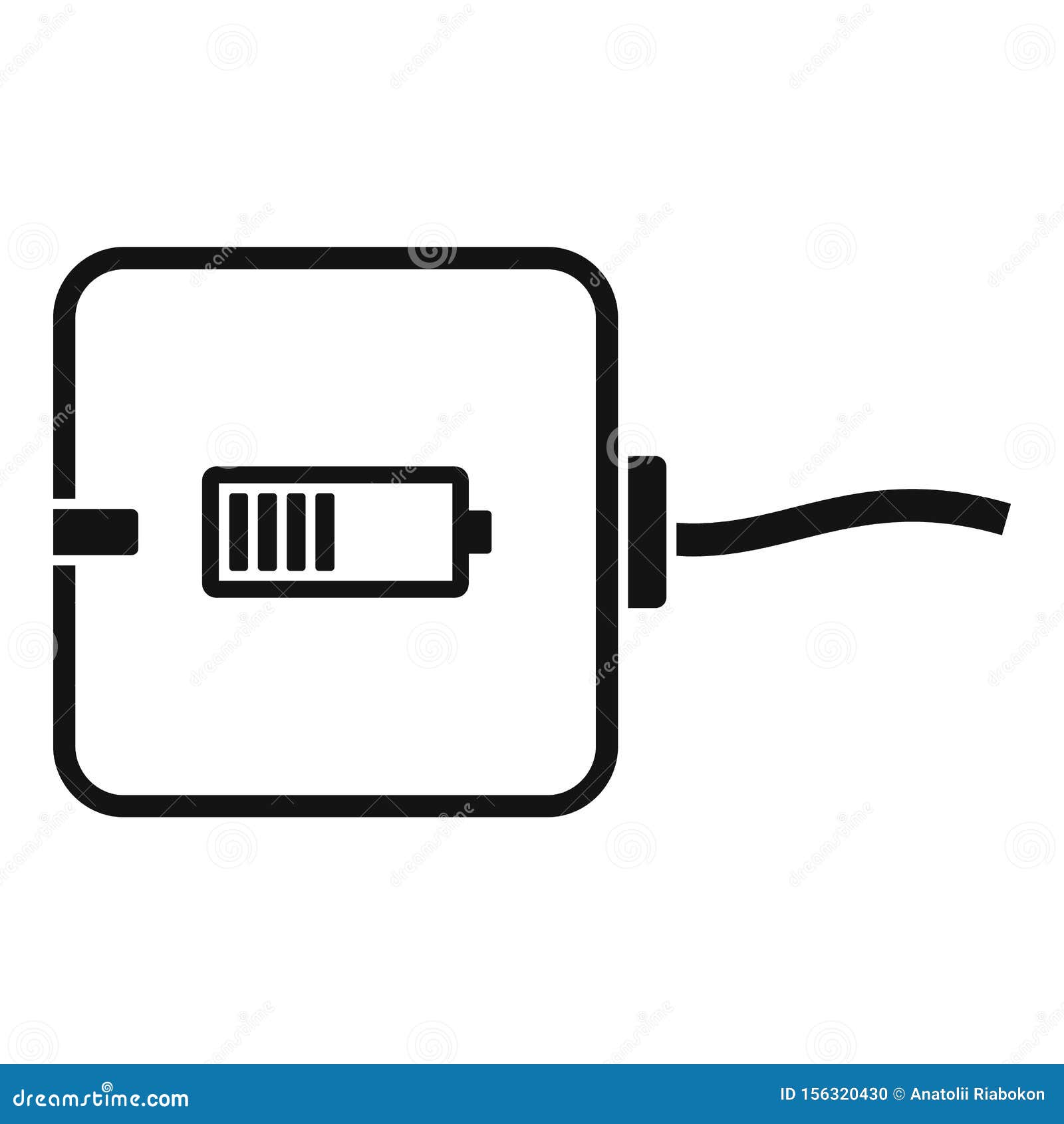 Digital Wireless Charger Icon, Simple Style Stock Vector - Illustration ...