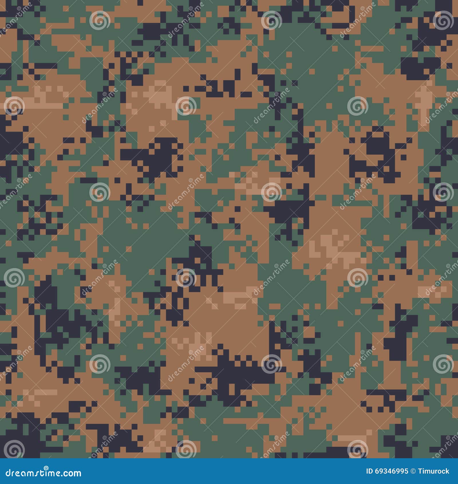 Digital Woodland Camouflage Seamless Pattern Stock Vector ...