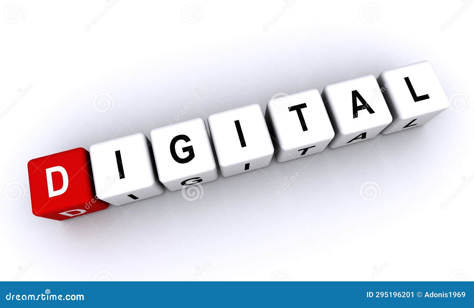Digital Word Block on White Stock Image - Image of services ...
