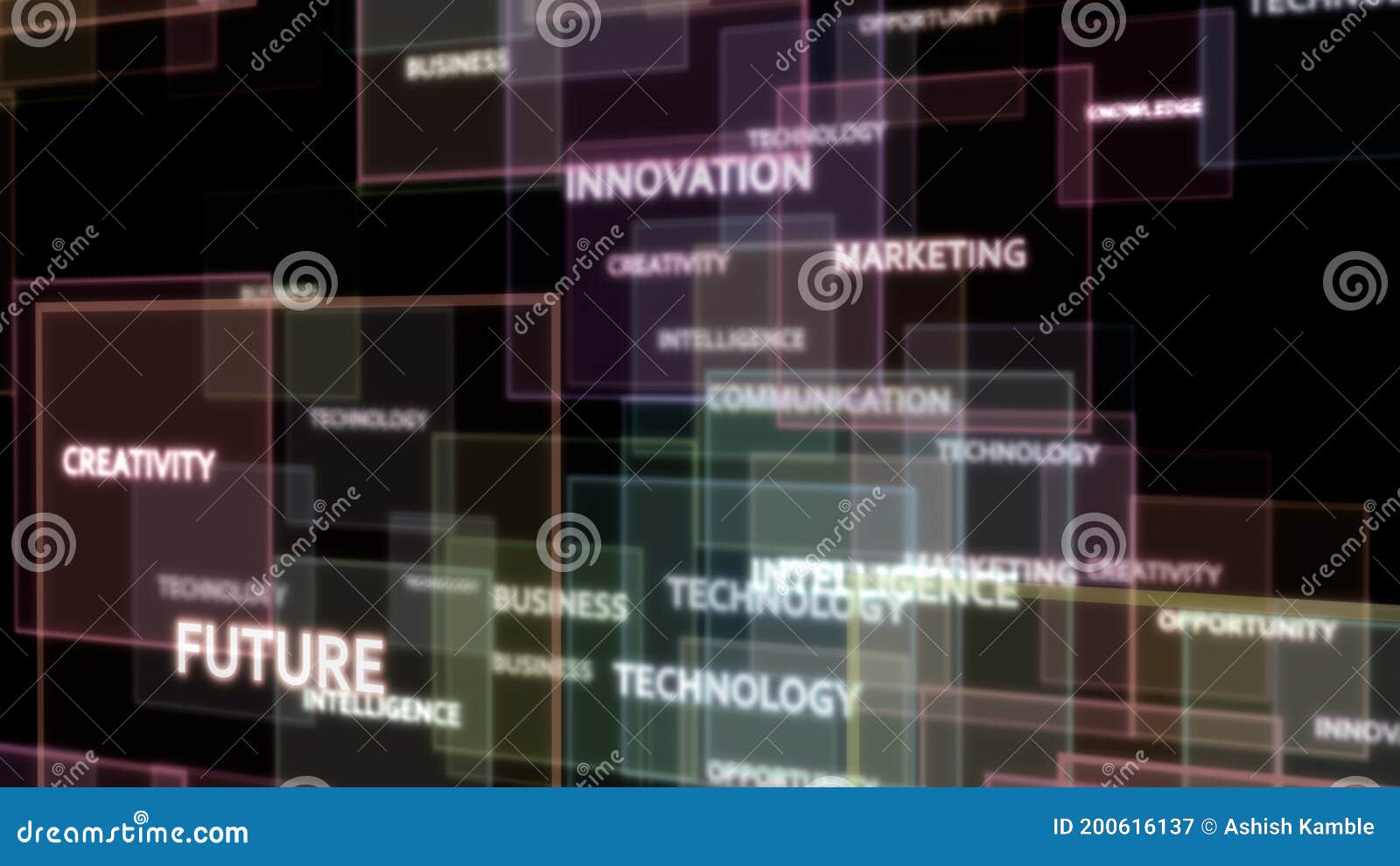 Digital Word Cloud , Creative Concept of Business and Technology ...