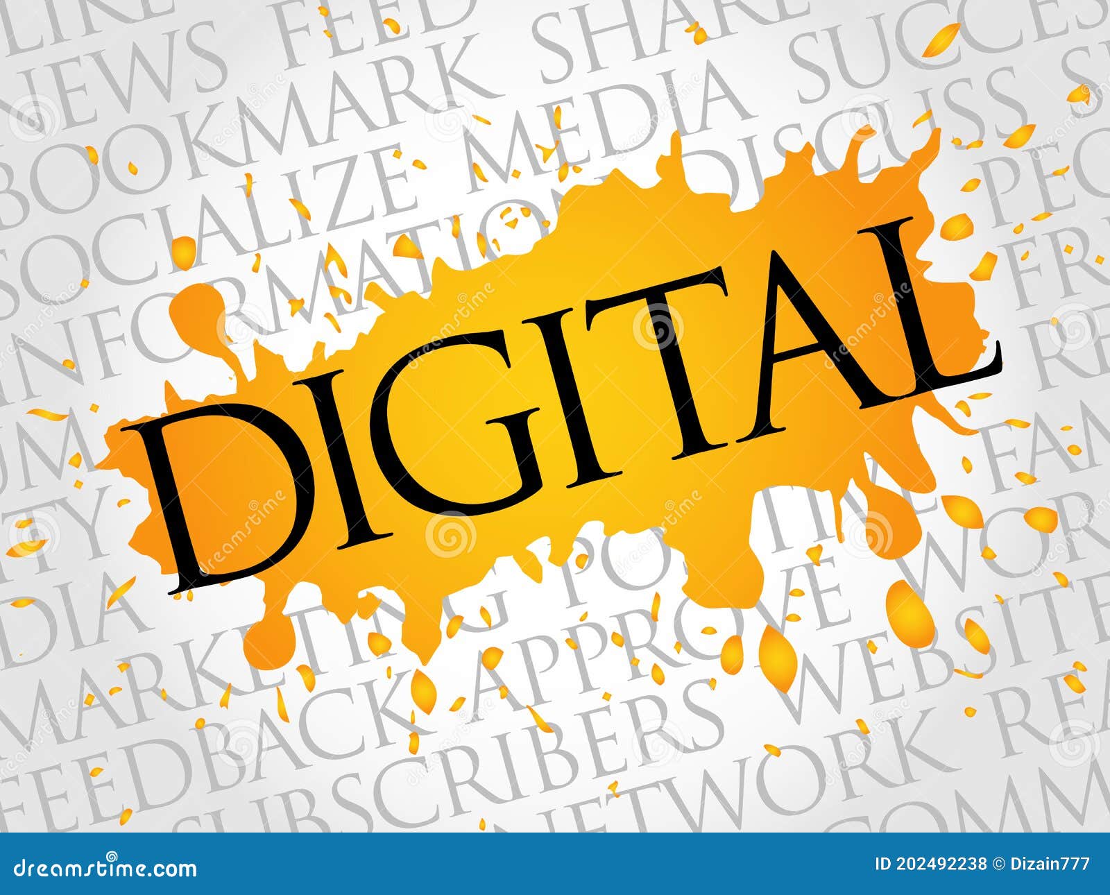 Digital word cloud stock illustration. Illustration of internet - 202492238