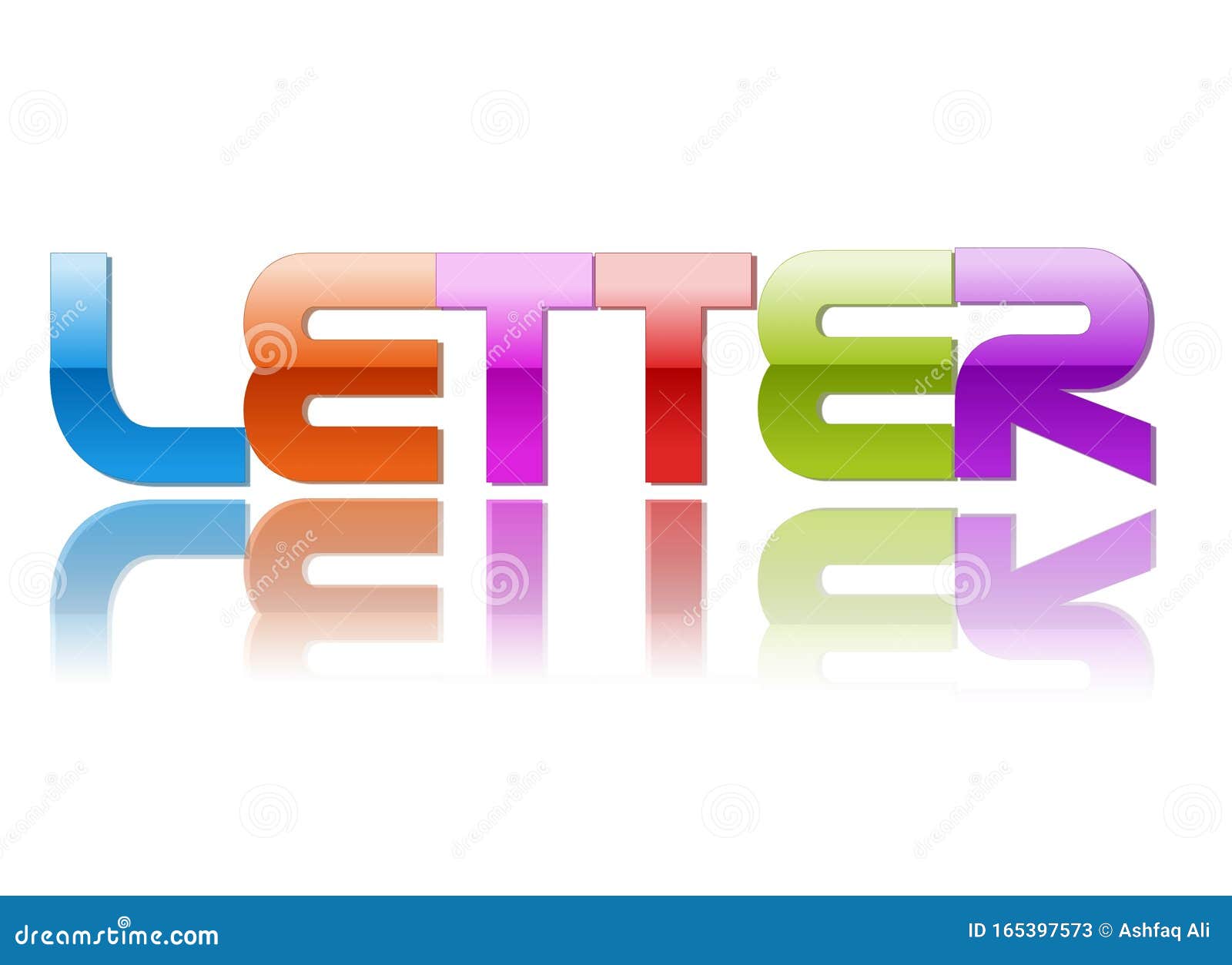 Digital Word Letter with Different Color Stock Illustration ...