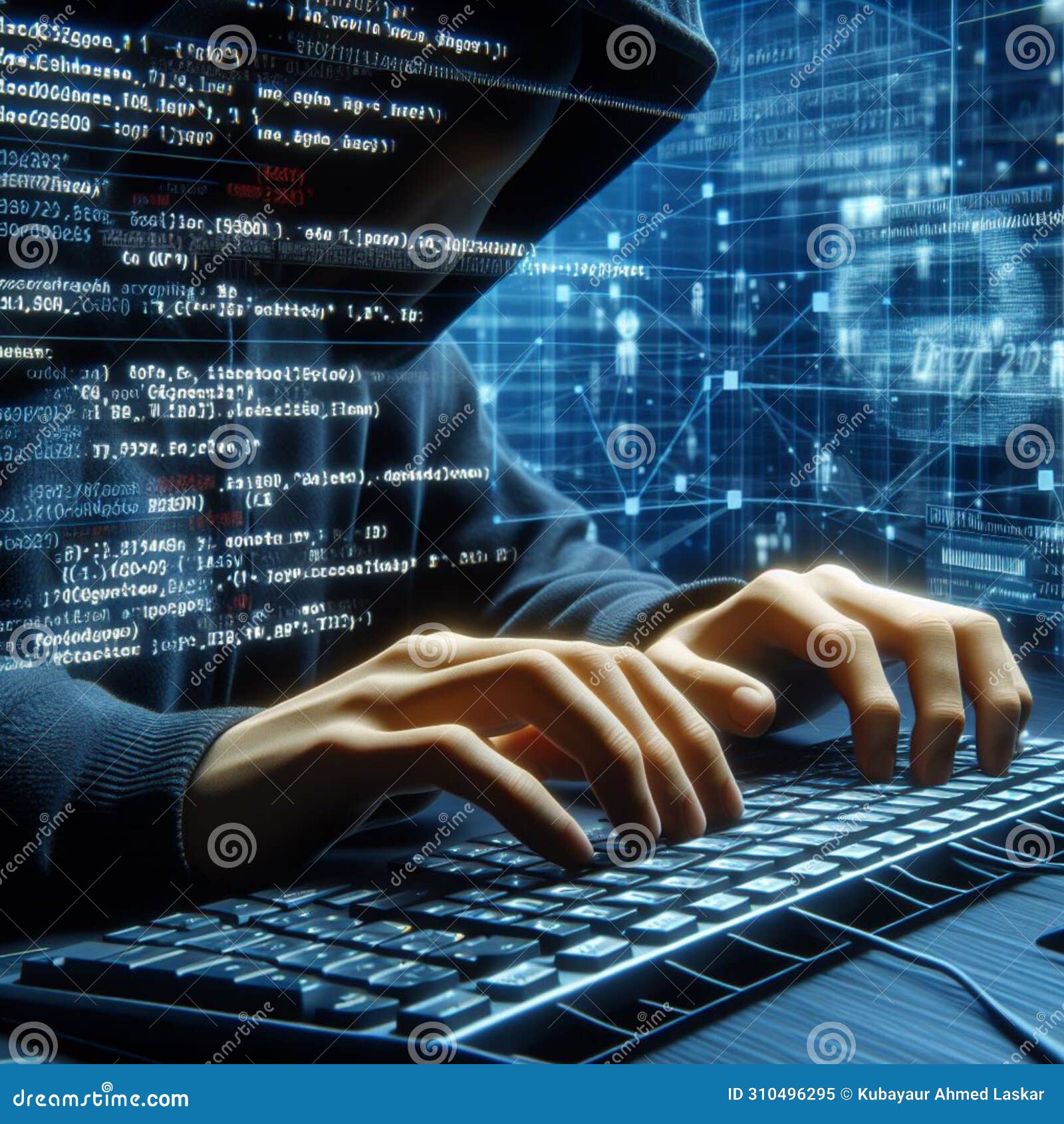 Digital Work in Future with Ai Graphic Stock Illustration ...