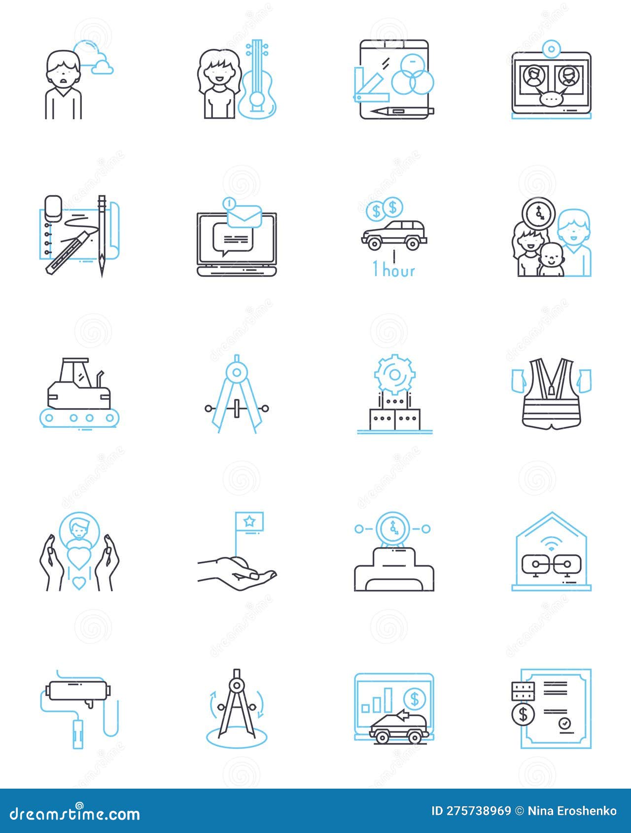 Digital Workforce Linear Icons Set. Automation, Robotics, Virtuality ... Digital Workforce Linear Icons Set. Automation, Robotics, Virtuality ...