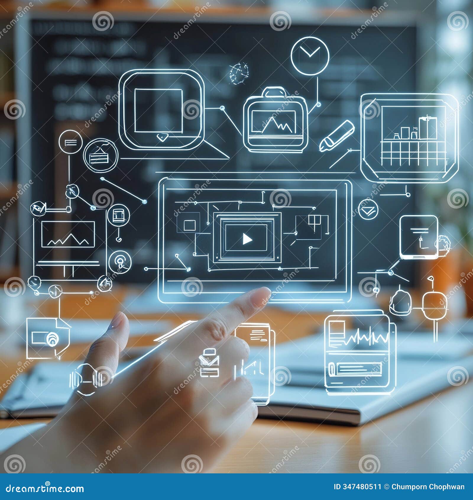 Digital Workplace Technology Dashboard Concept with Analytics ...
