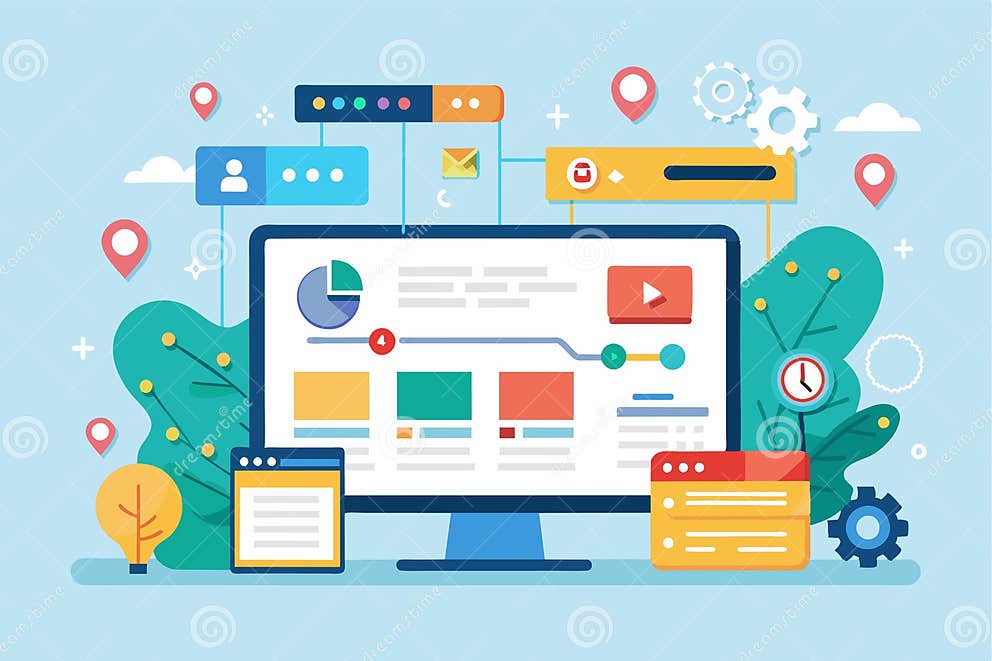 A Digital Workspace Features a Customizable Sitemap Design with ...