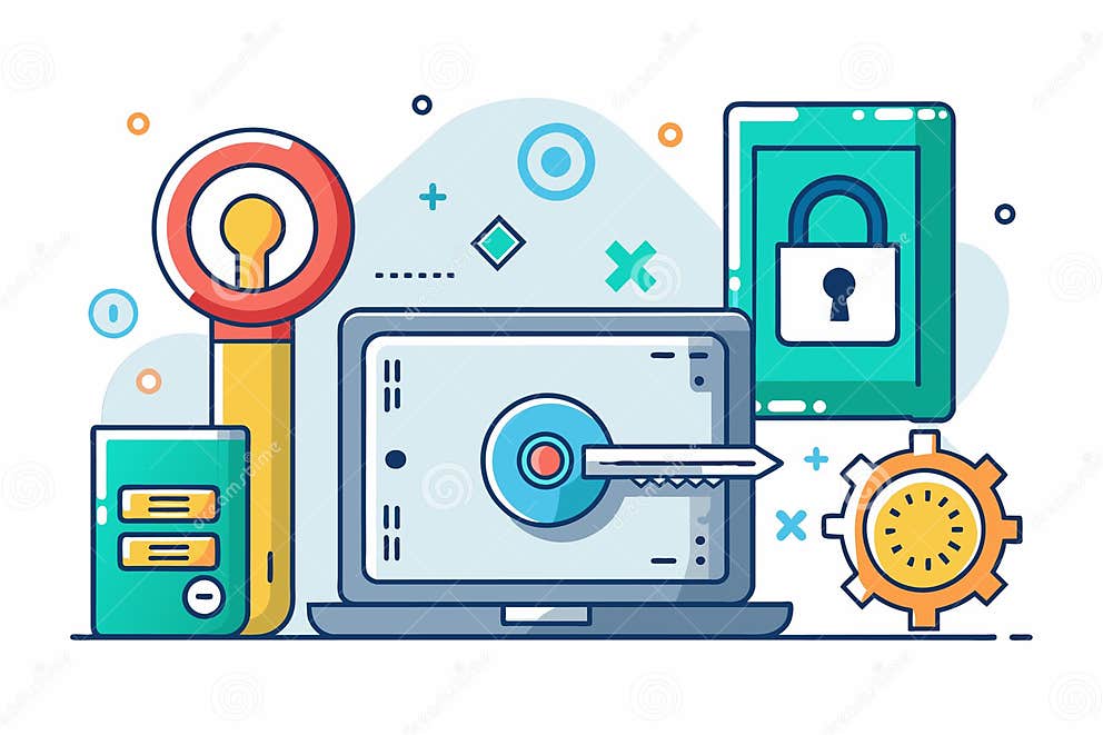 A Digital Workspace Showcases Various Tools for Securing Computer Data ...