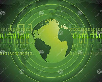 Digital world stock vector. Illustration of globe, array - 10074244