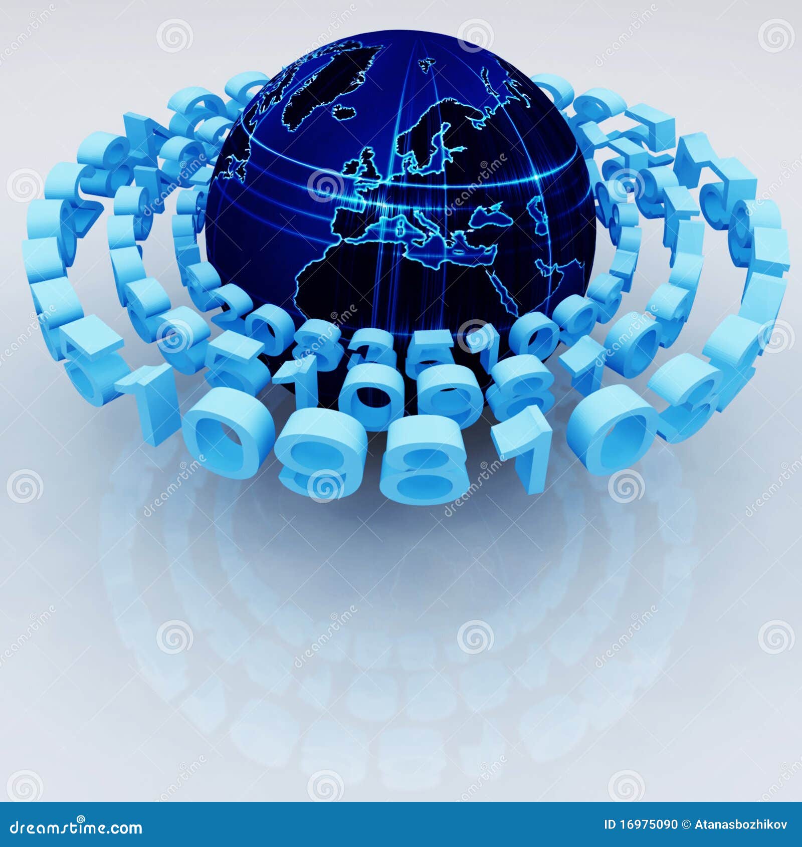 Digital world stock illustration. Illustration of network - 16975090