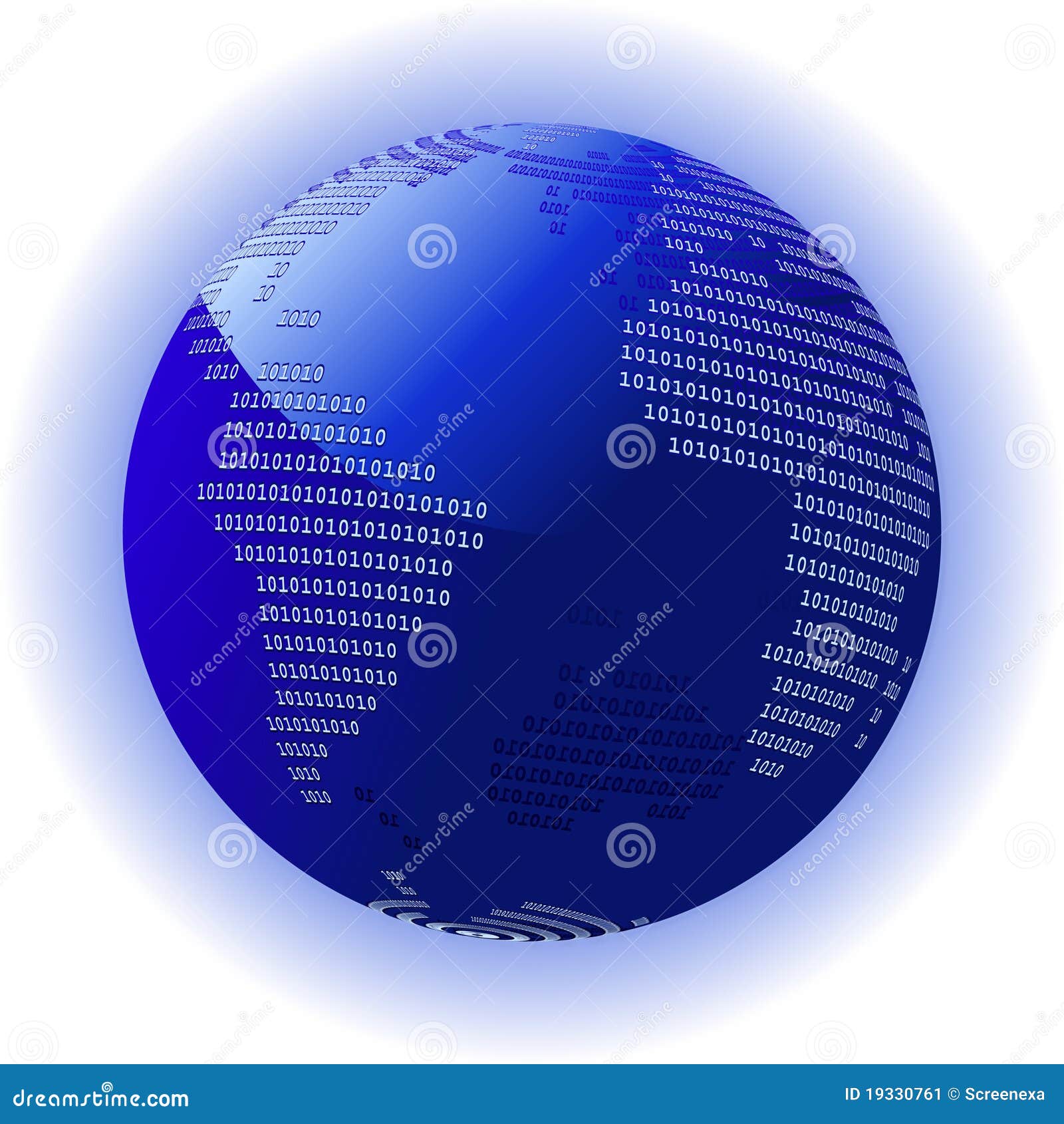 Digital world stock vector. Illustration of binary, computer - 19330761