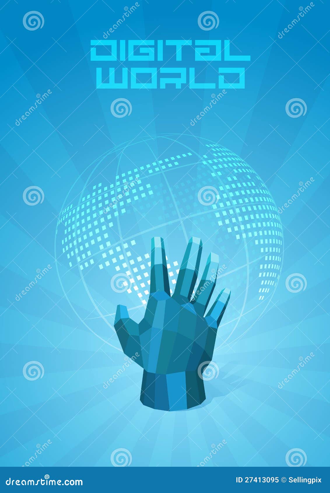 Digital World stock vector. Illustration of business - 27413095