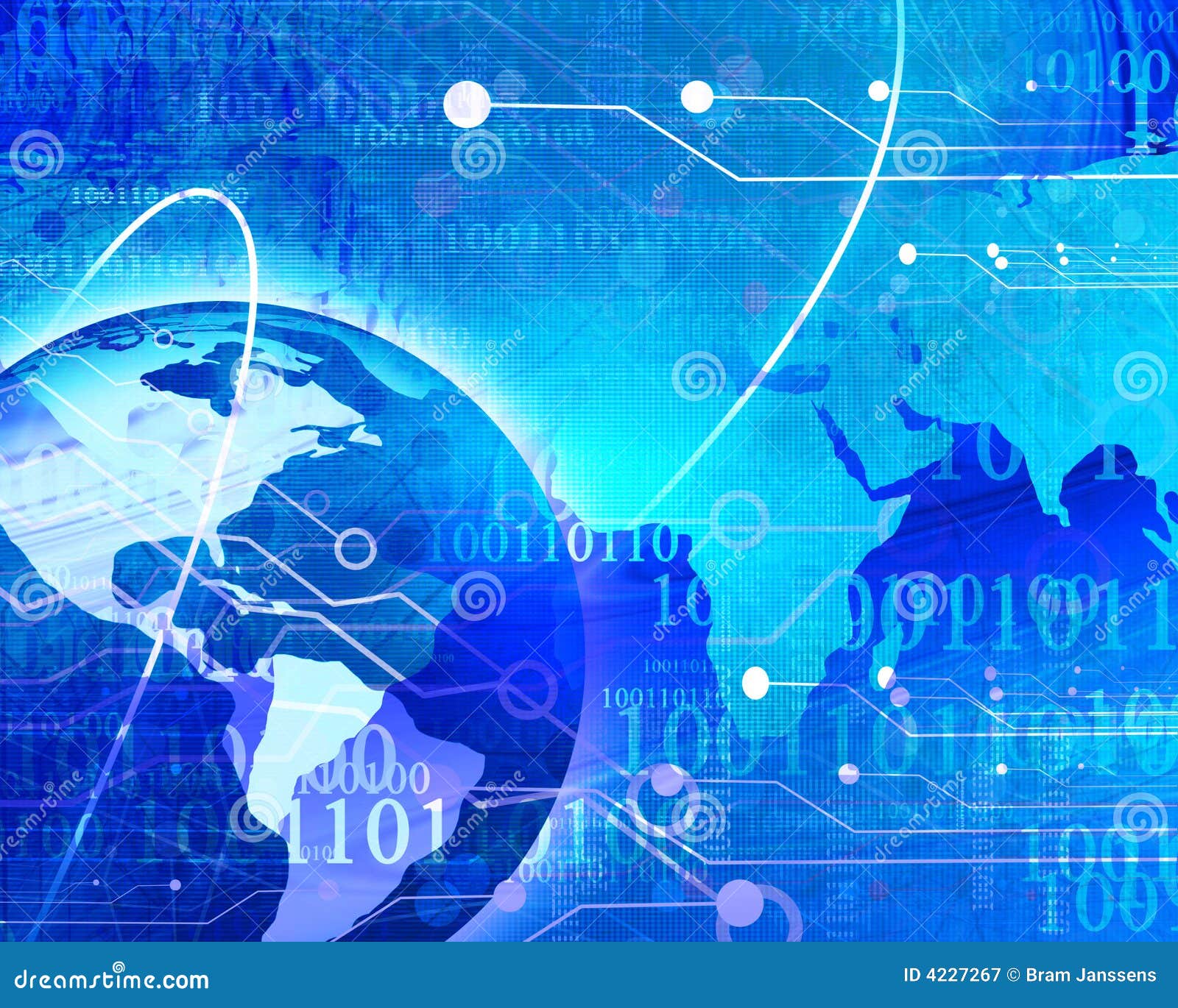 Digital world stock illustration. Illustration of digital - 4227267