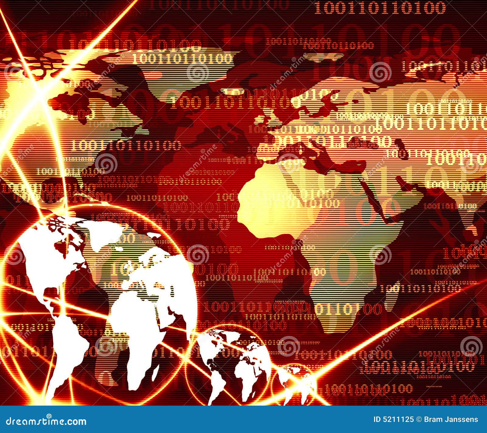 Digital world stock illustration. Illustration of data - 5211125