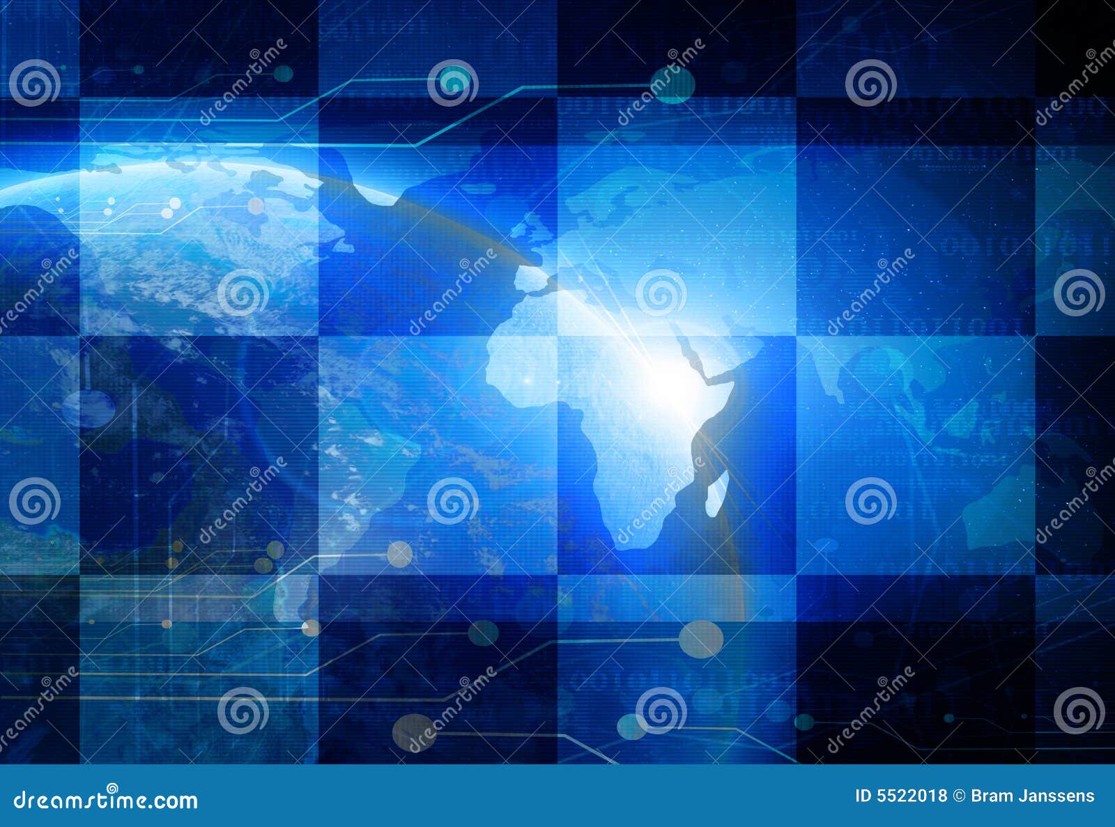 Digital world stock illustration. Illustration of computers - 5522018
