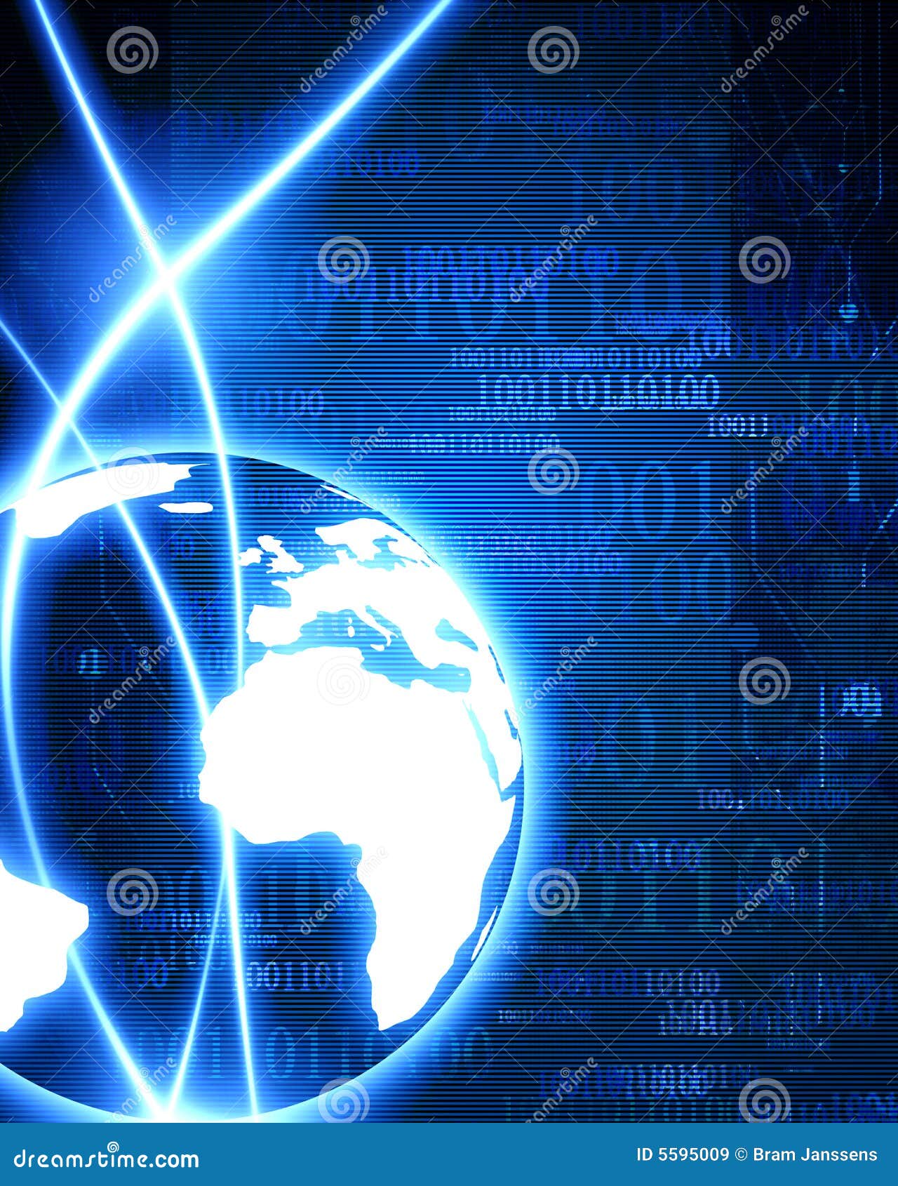 Digital world stock illustration. Illustration of internet - 5595009