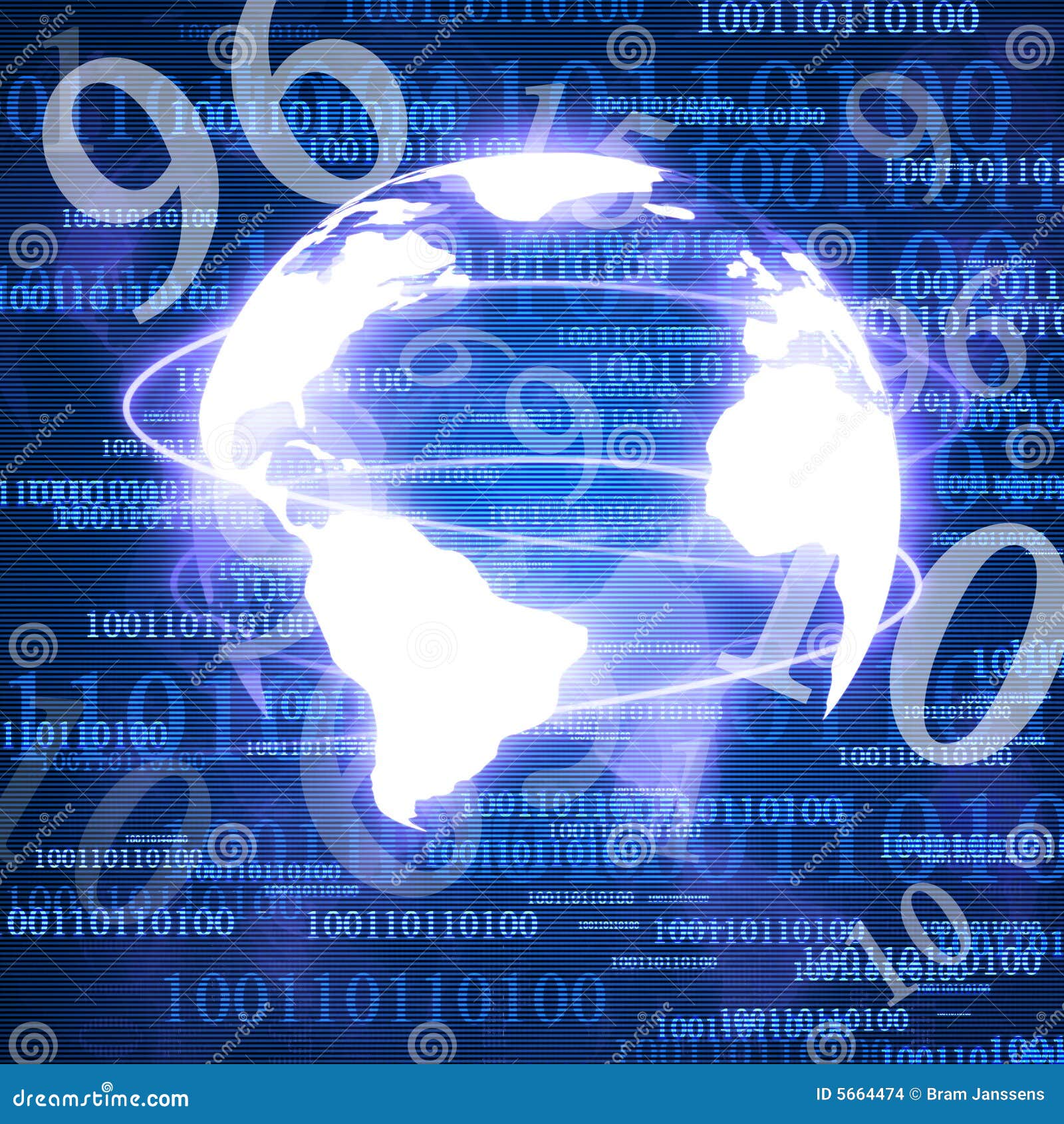 Digital world stock illustration. Illustration of connect - 5664474