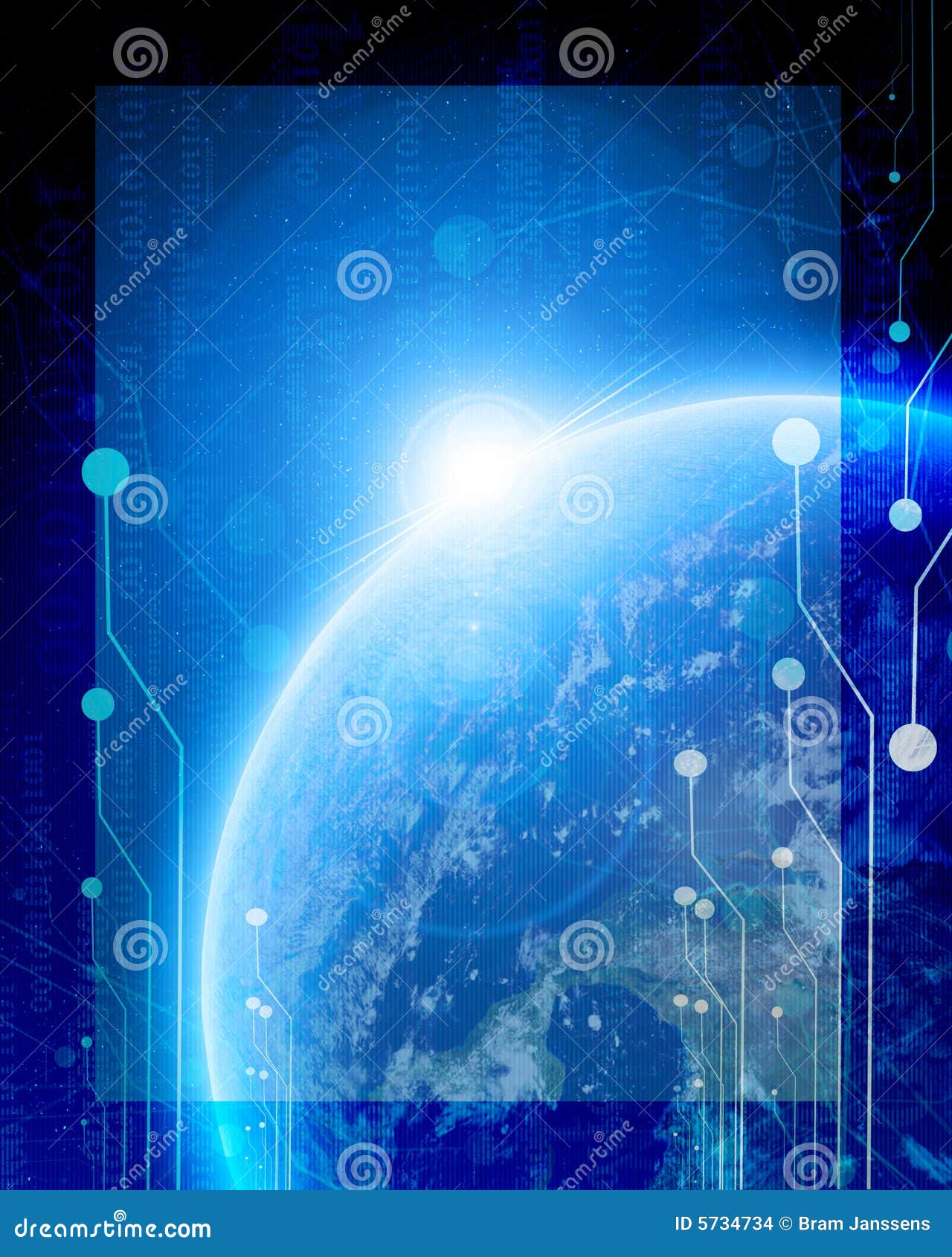 Digital world stock illustration. Illustration of networking - 5734734