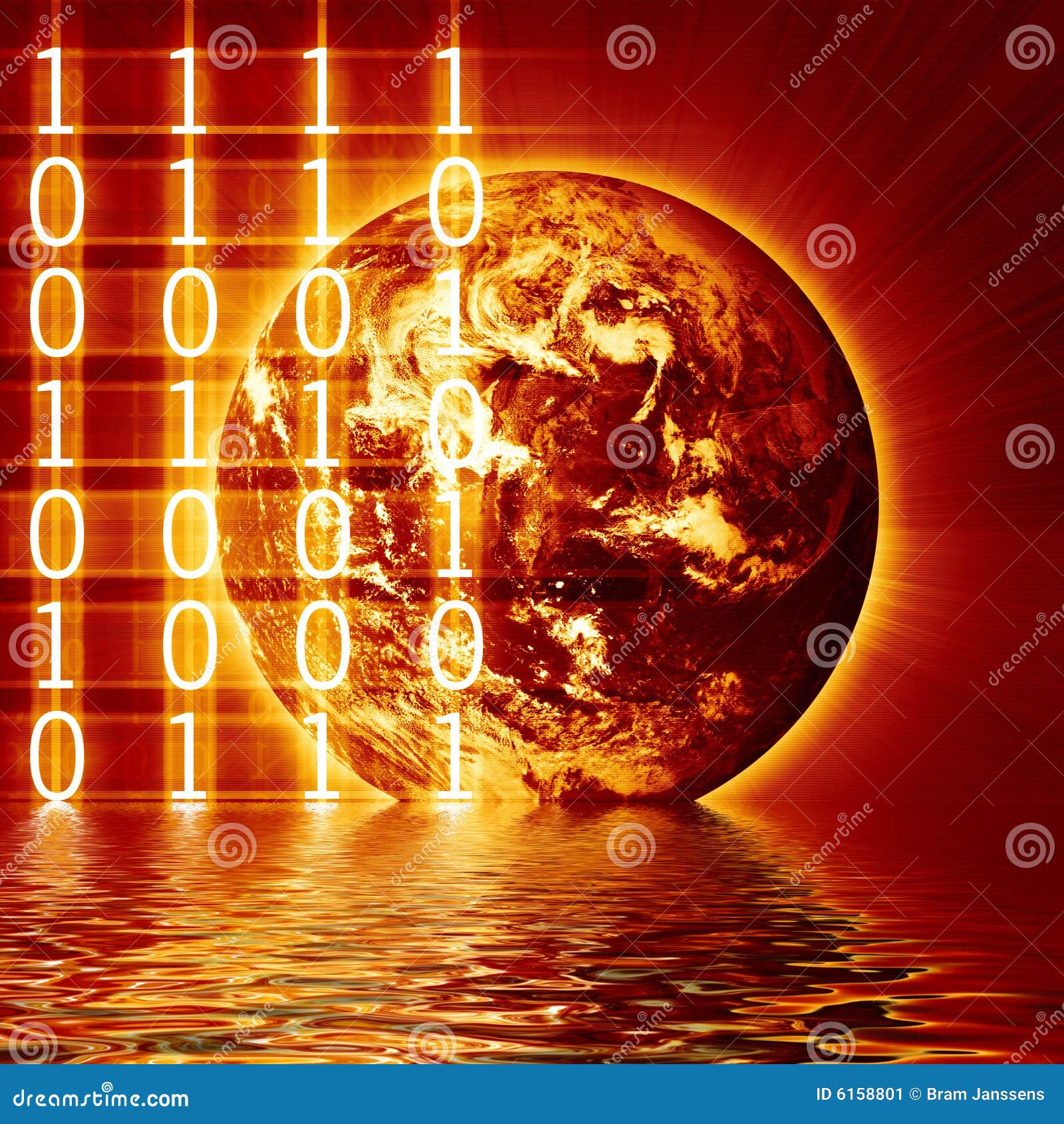 Digital world stock illustration. Illustration of discover - 6158801