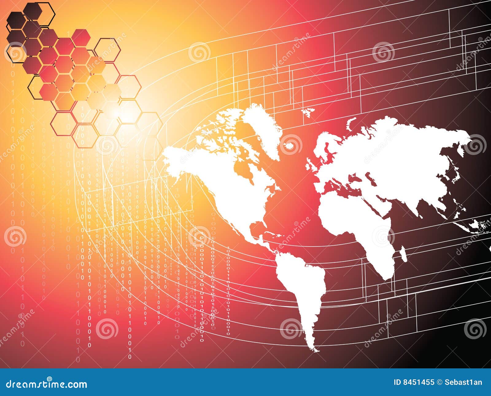 Digital world stock vector. Illustration of arrow, future - 8451455