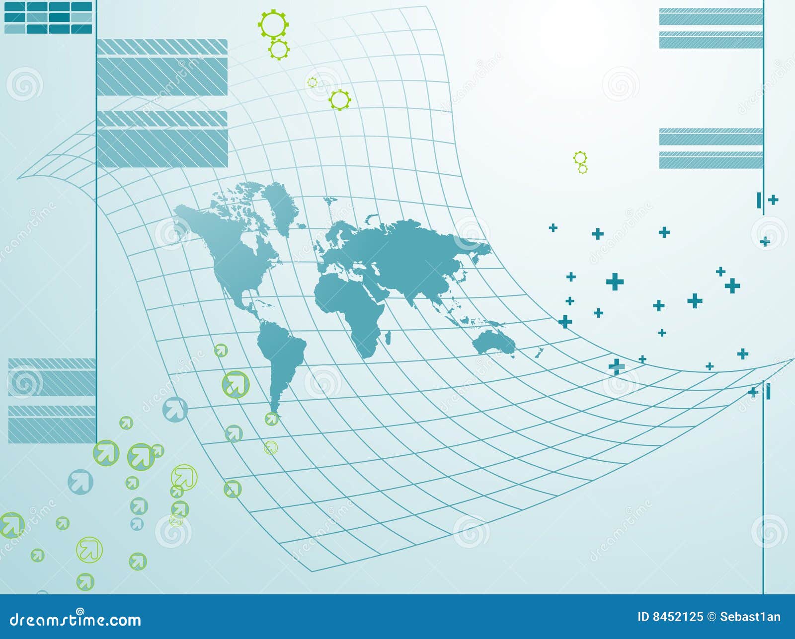 Digital World Map Animation, Seamless Loop. Animation Of Technological ...