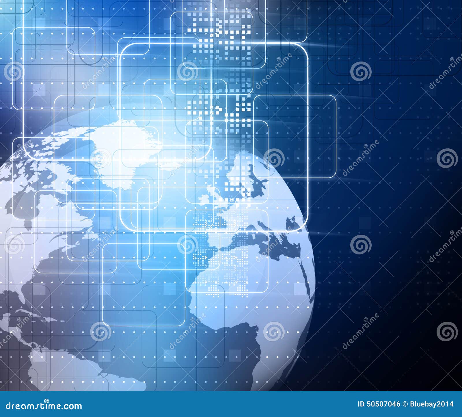 Digital world stock illustration. Illustration of line - 50507046
