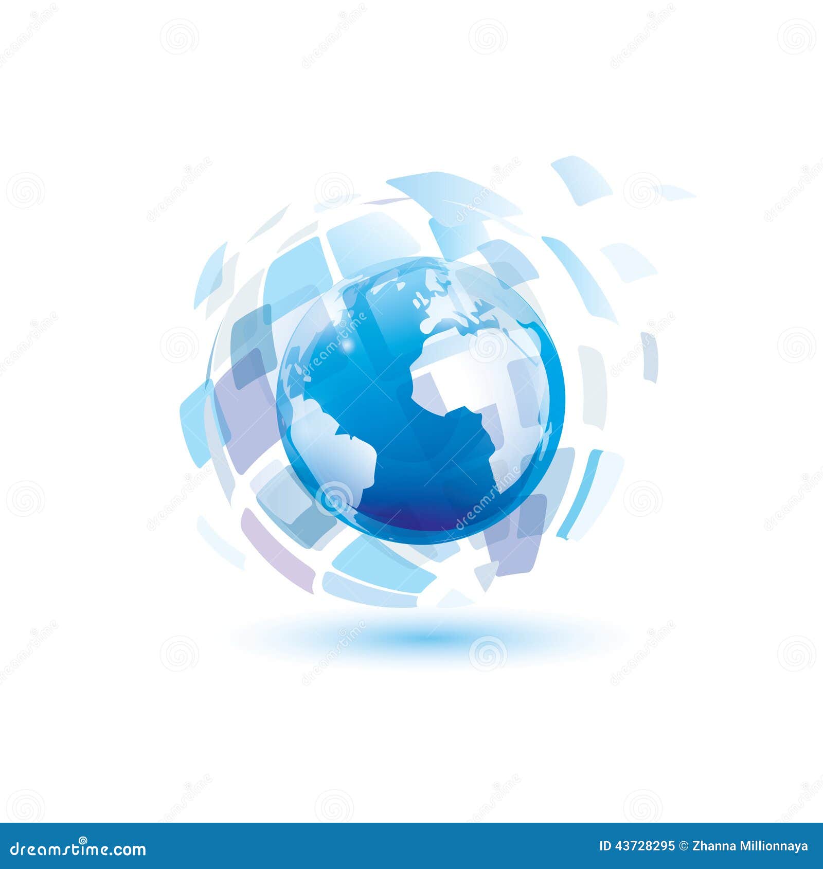 Digital World, Abstract Vector Symbol Stock Vector - Illustration of ...