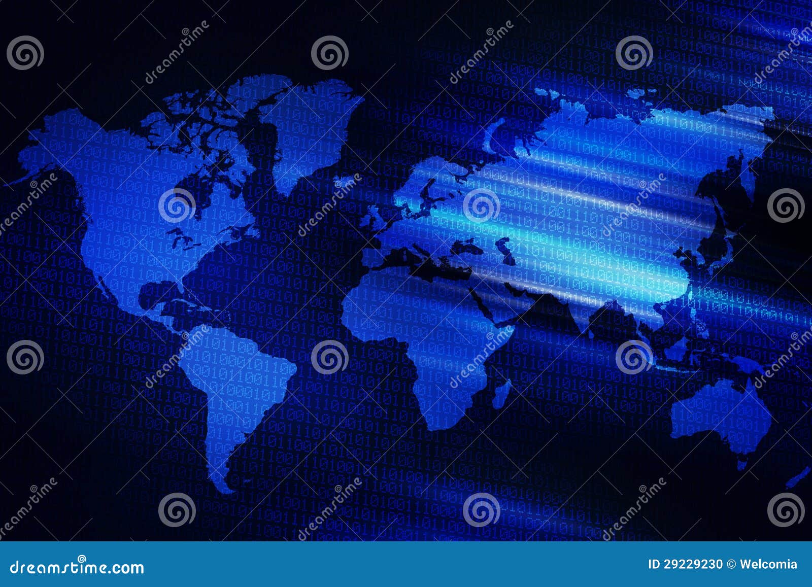Digital World Background stock illustration. Illustration of space ...