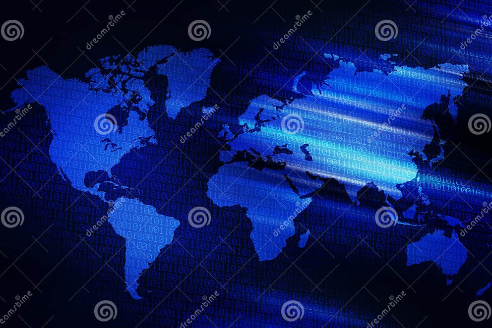 Digital World Background stock illustration. Illustration of space ...