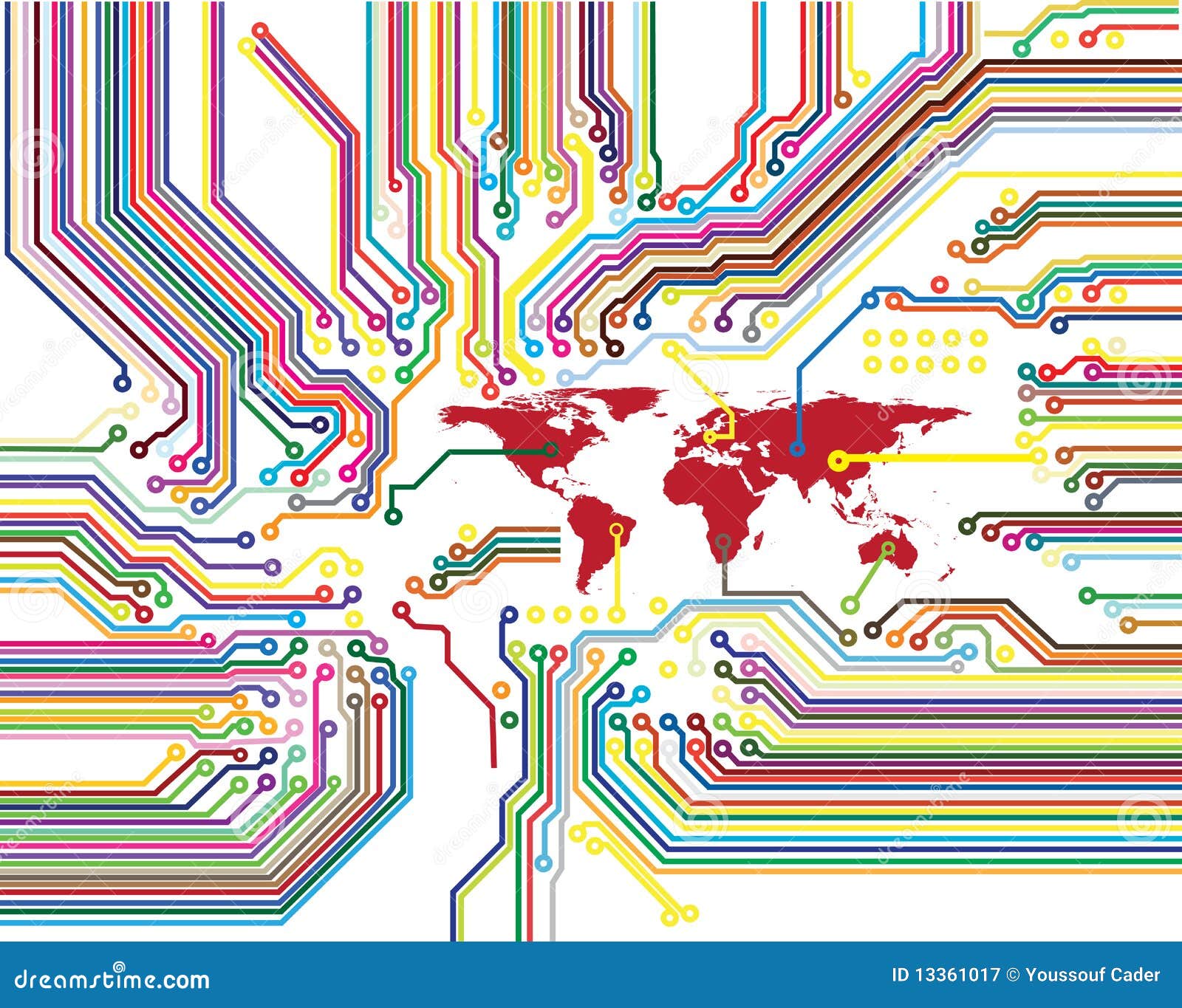 Digital world circuit stock illustration. Illustration of graphics ...
