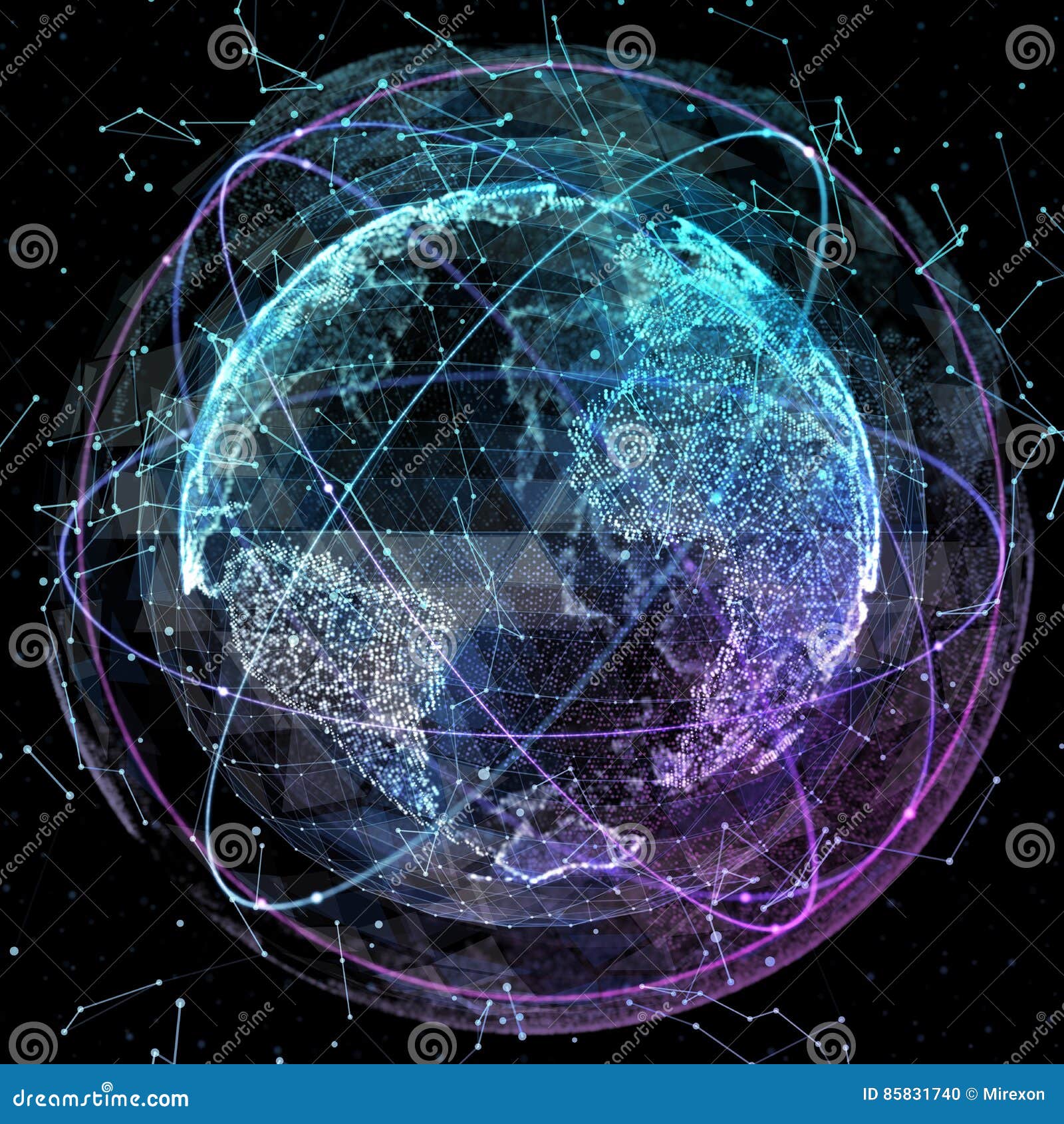 Digital World. Computer Graphics Made Stock Illustration - Illustration ...